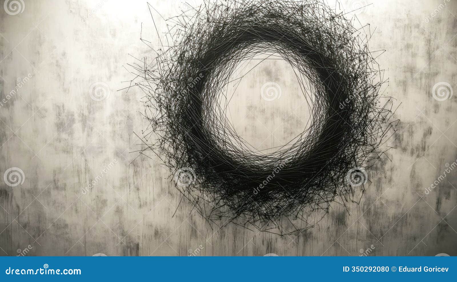 Circle Made of Disconnected Lines Creating an Illusion of Depth on ...