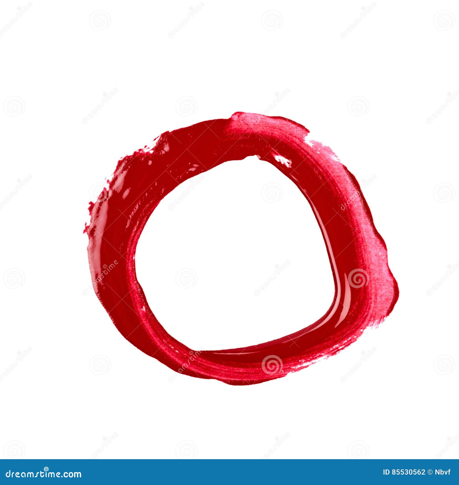 Circle Made with a Paint Stroke Isolated Stock Photo - Image of paint ...