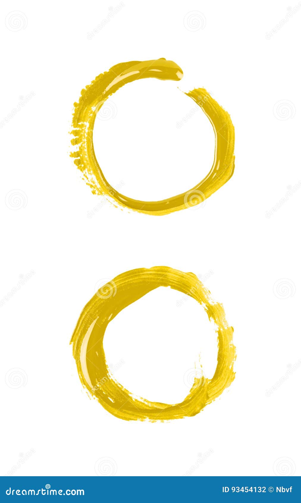 Circle Made with a Paint Stroke Isolated Stock Photo - Image of grunge ...