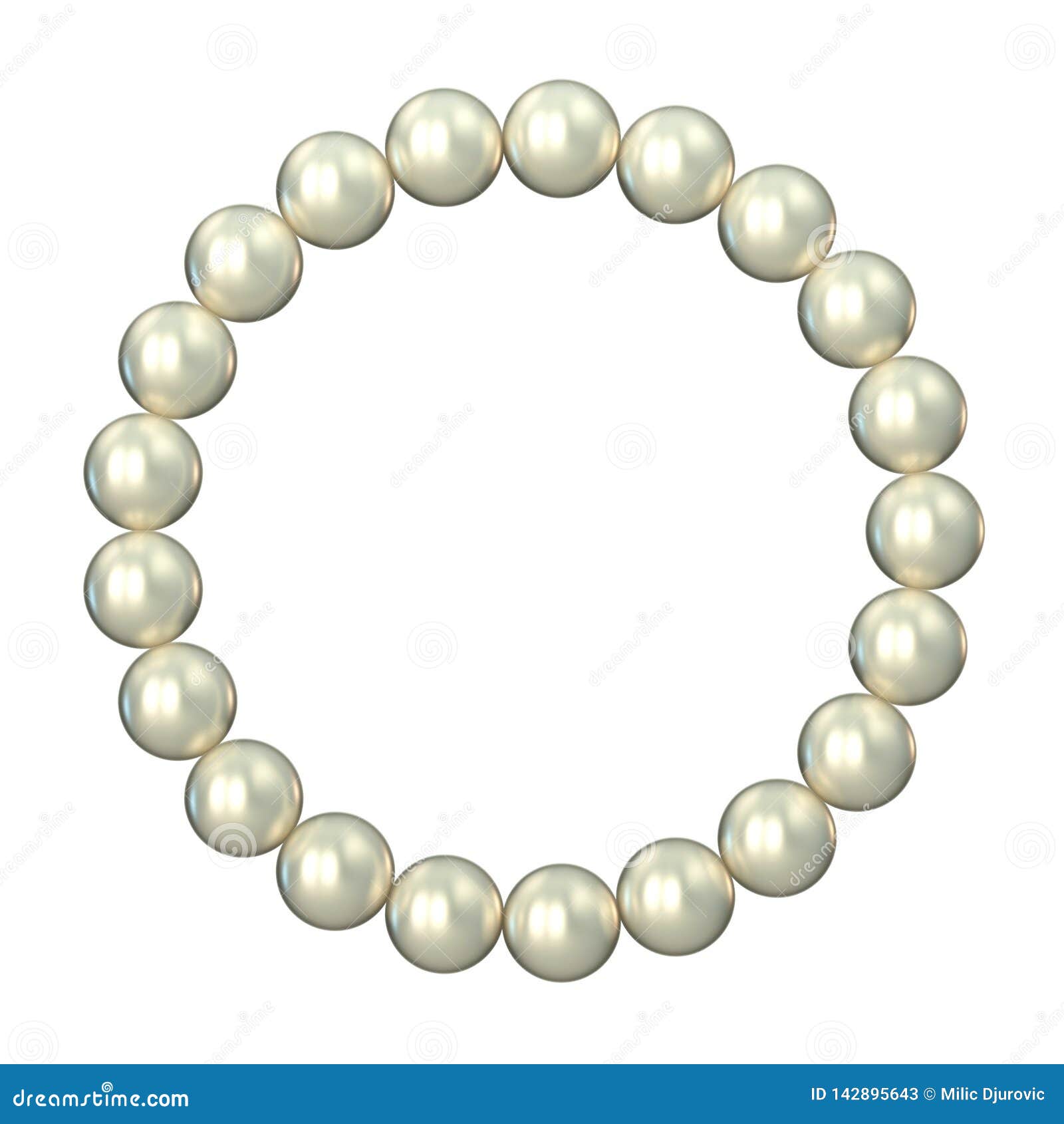Circle made of pearls 3D stock illustration. Illustration of pearls ...
