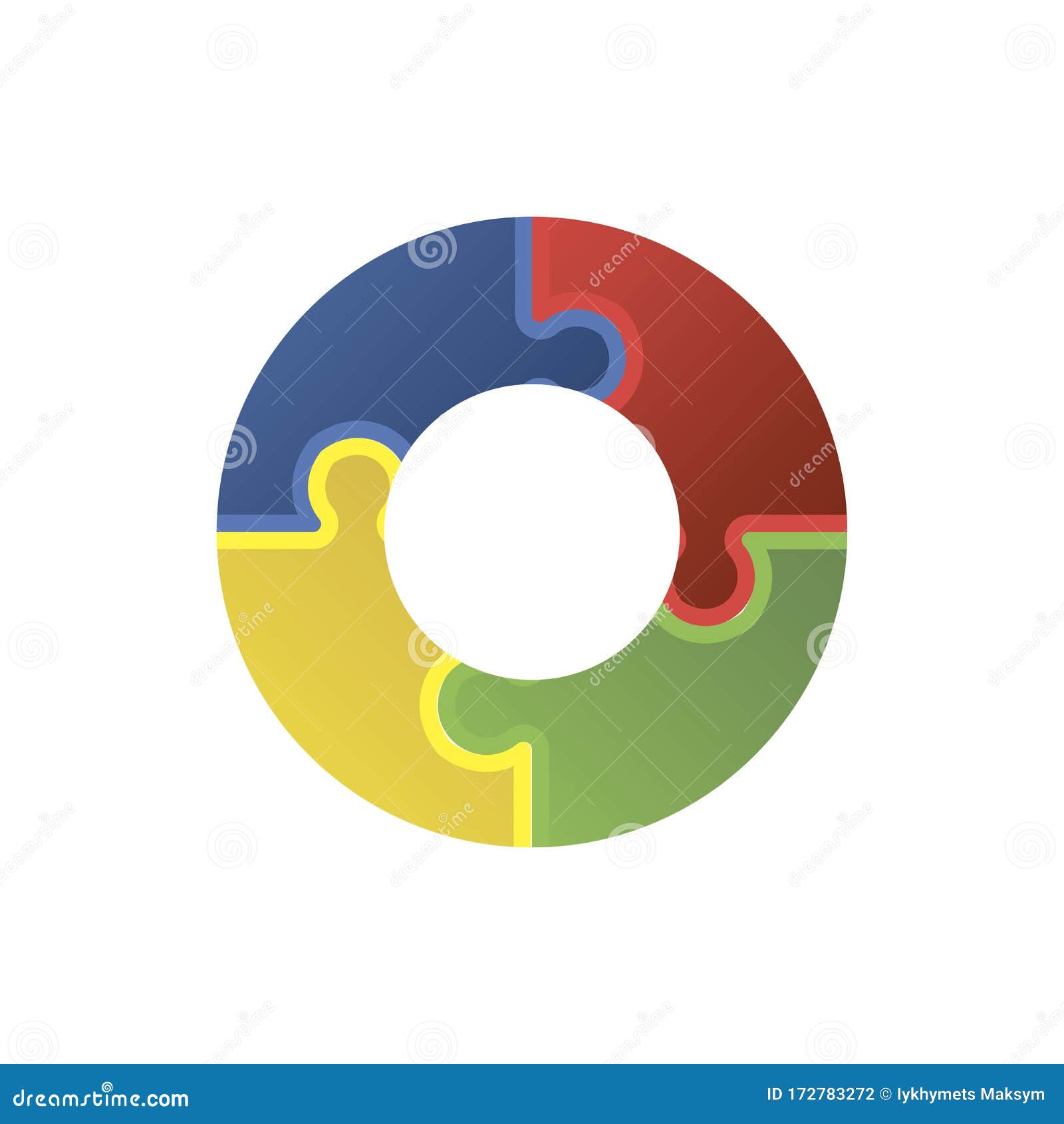 Circle Made of Puzzle Pieces, Stock Vector Illustration Stock ...