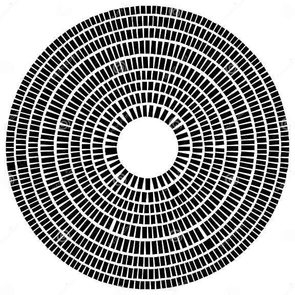 Circle Made of Rectangles. Irregular Circular Element Stock Vector ...