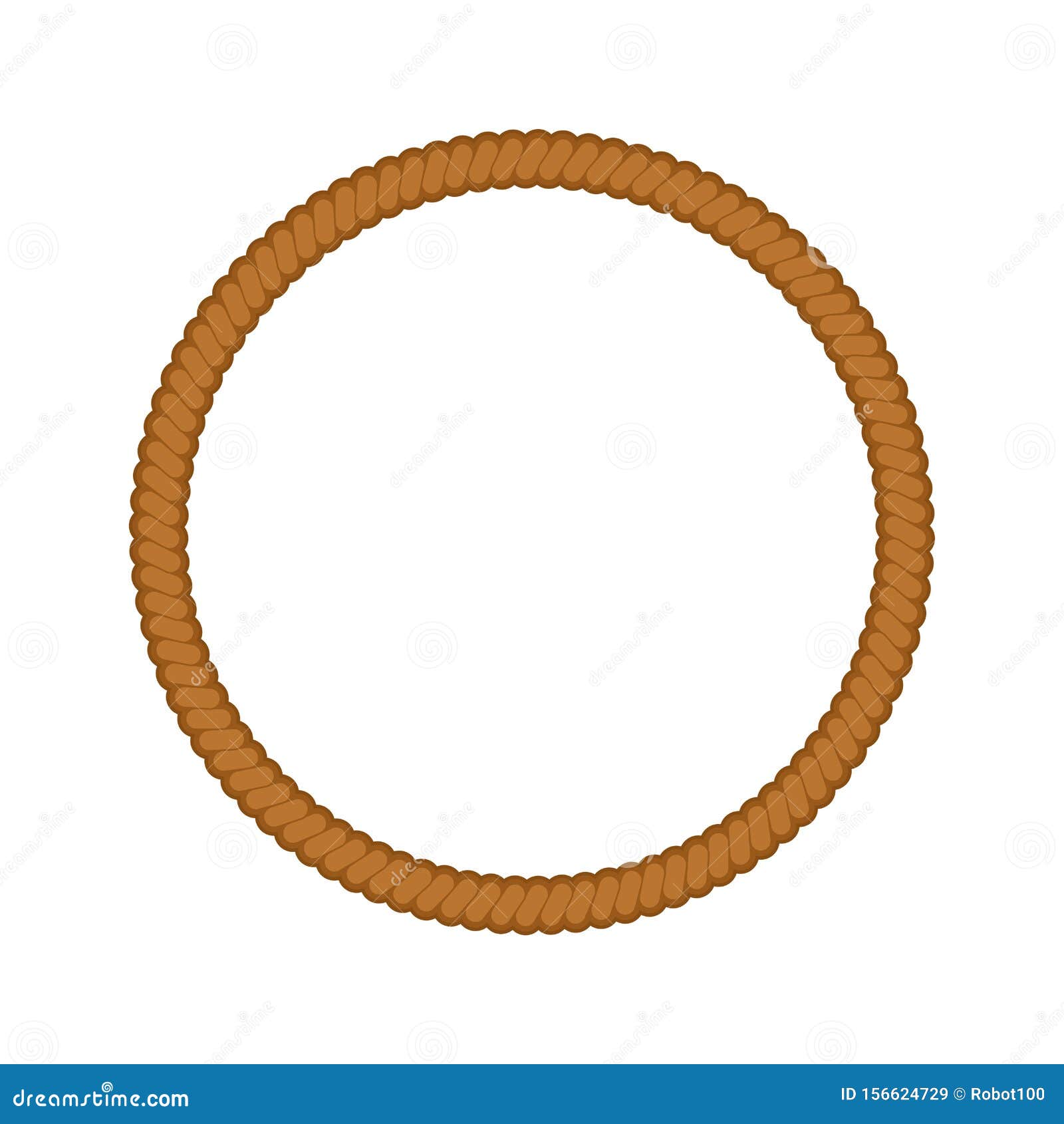 Circle Made of Rope Isolated. Round Frame Cable Vector Illustration ...