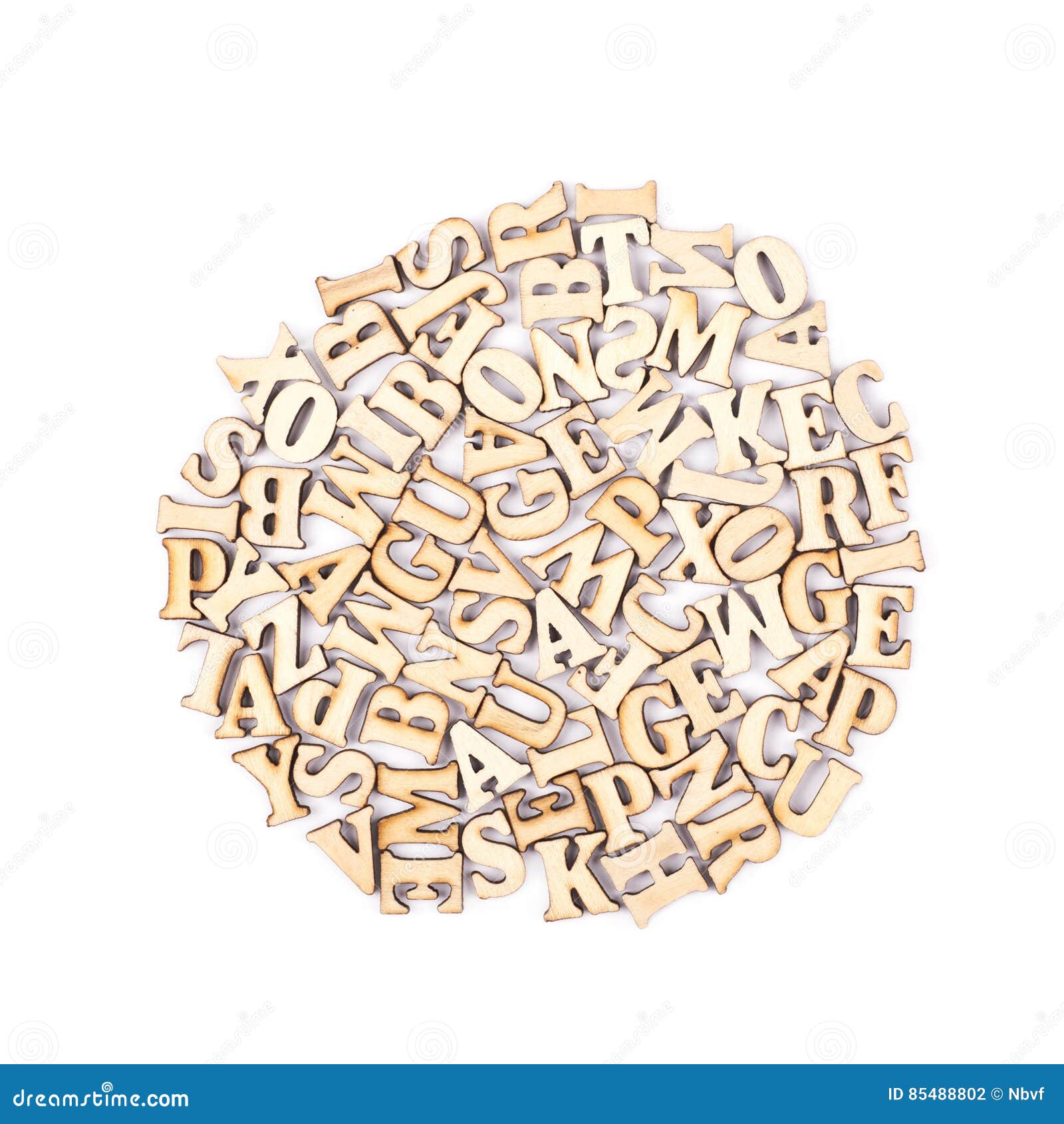 Circle Made of Wood Carved Letters Stock Photo - Image of abstract ...