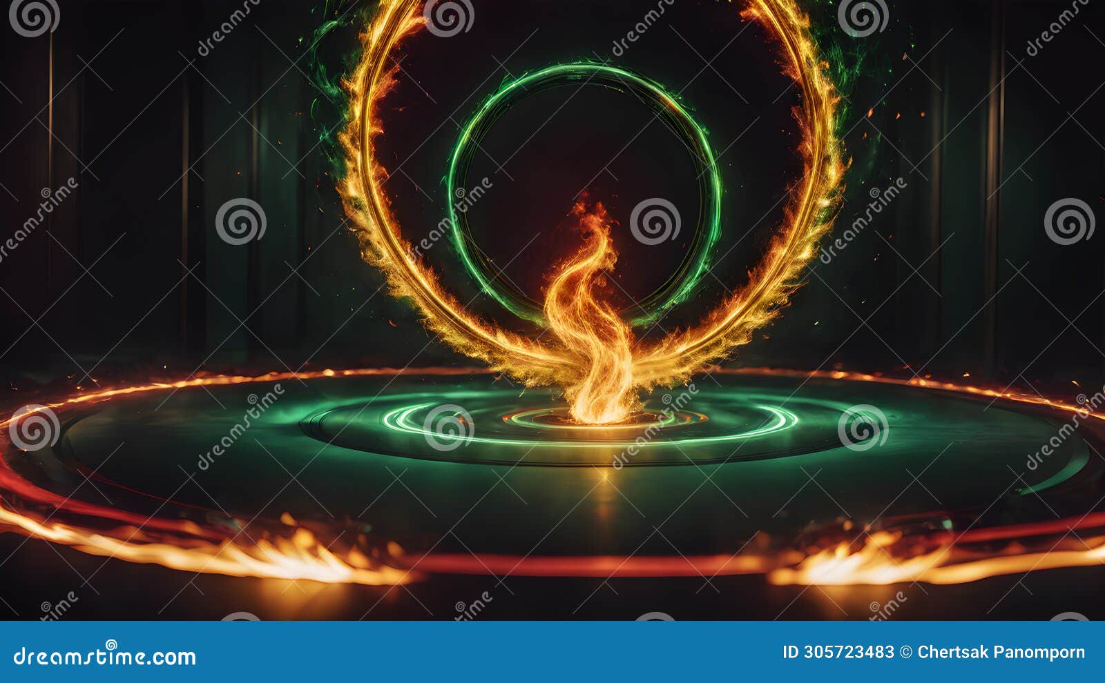 Circle of Magic, Generative Ai Illustrator Stock Illustration ...