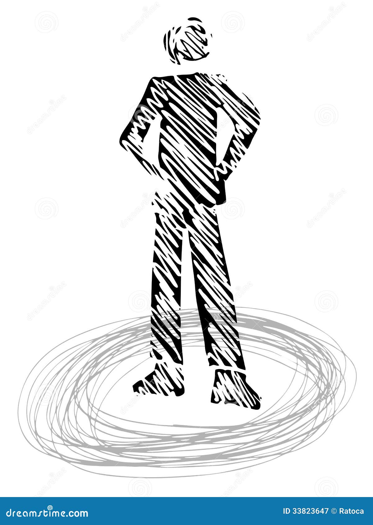 Circle man stock vector. Illustration of design, hand - 33823647
