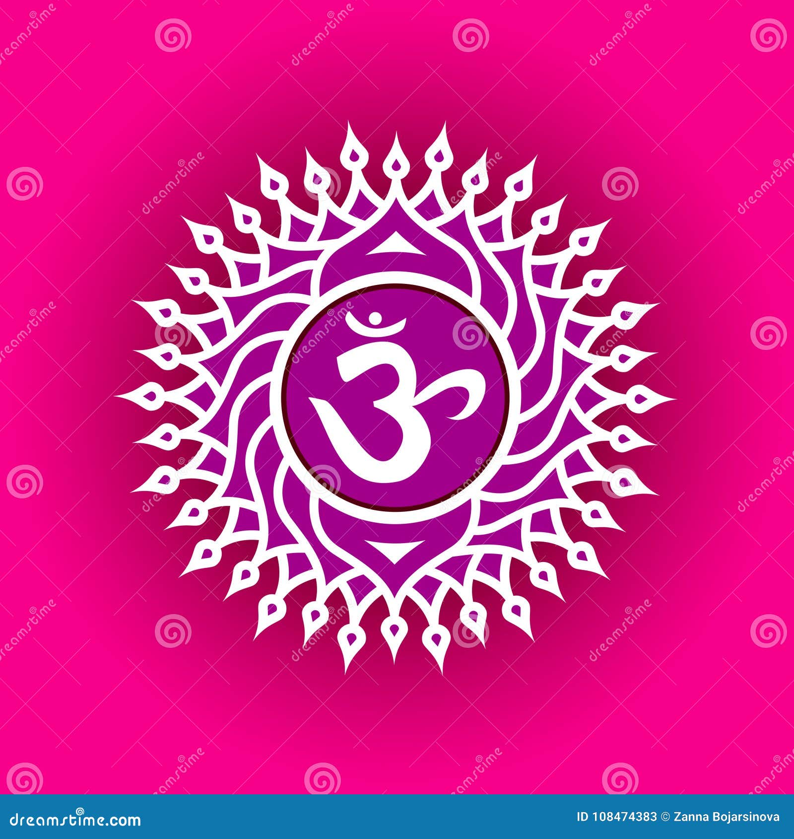 Circle Mandala Pattern. Sahasrara Chakra. Stock Vector - Illustration ...