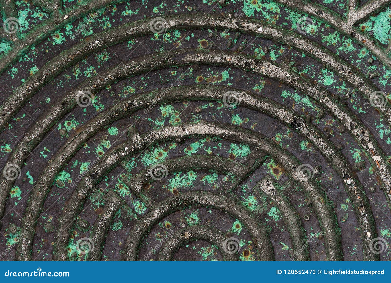 Circle Manhole Rusted Metal Stock Image - Image of wall, copy: 120652473