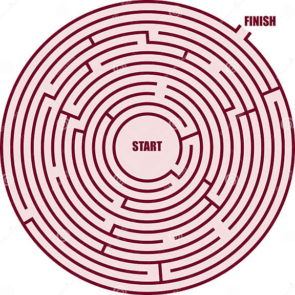 A circle maze stock vector. Illustration of labyrinth - 1699127