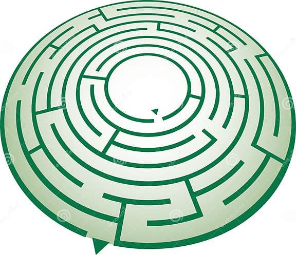 Circle maze stock vector. Illustration of entrance, maze - 1924575
