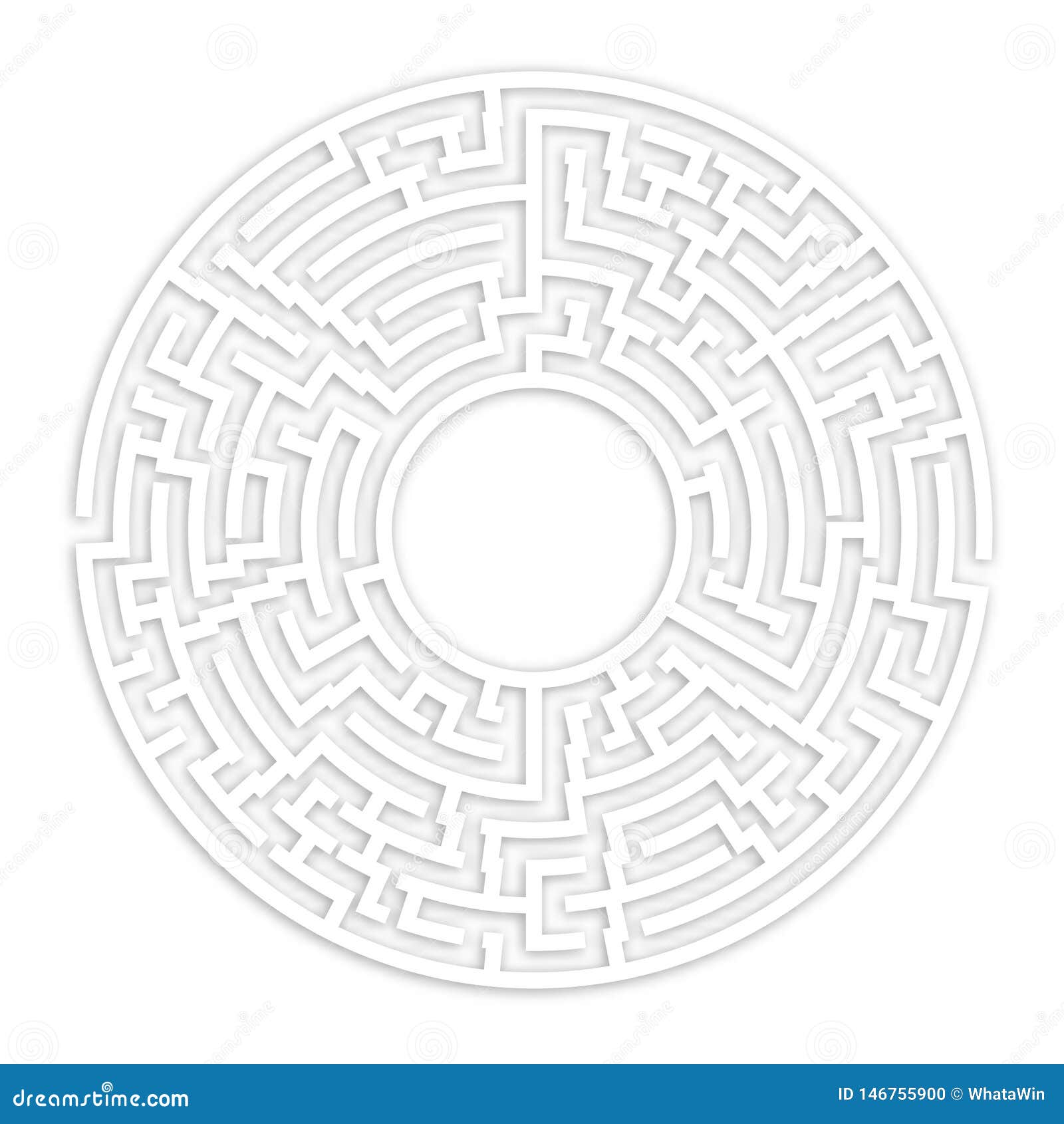 Circle Maze BG Design. Making Decision Concept Stock Vector ...