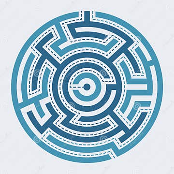 Circle maze illustration stock illustration. Illustration of challenge ...