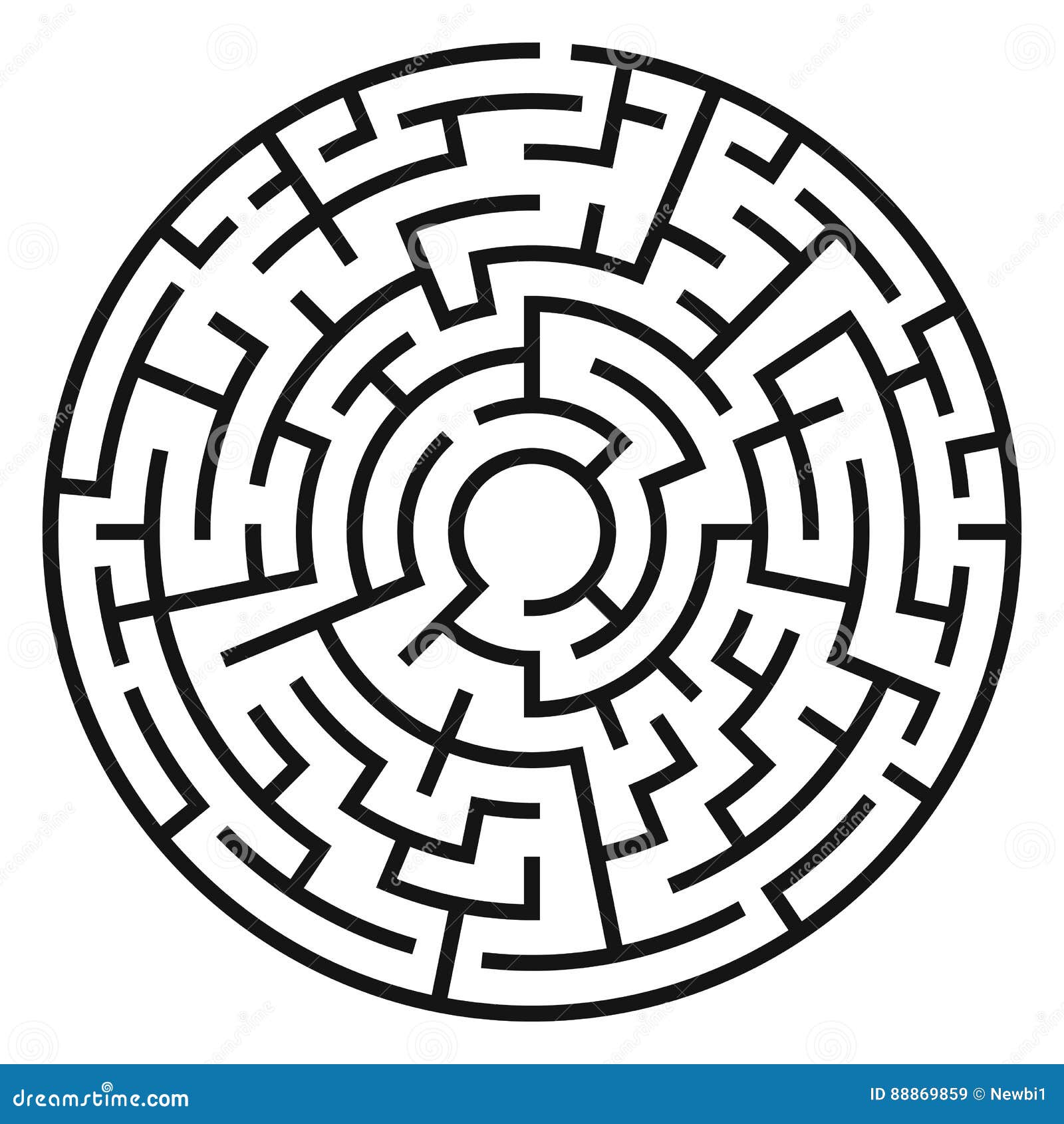 Circle Maze Vector stock vector. Illustration of direction - 88869859