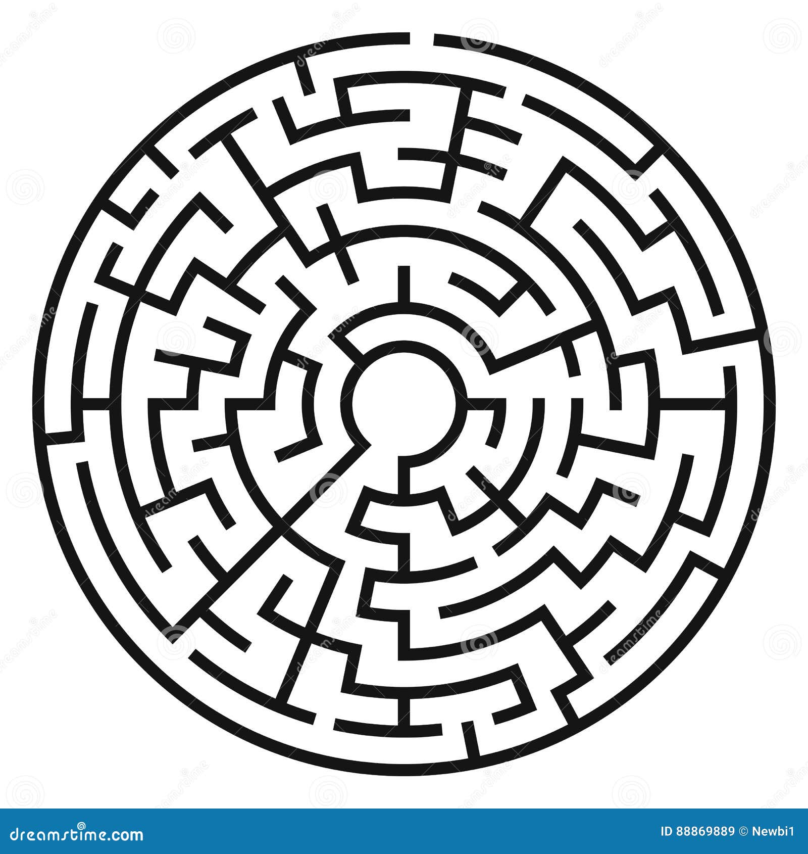 Circle Maze Vector stock vector. Illustration of concepts - 88869889