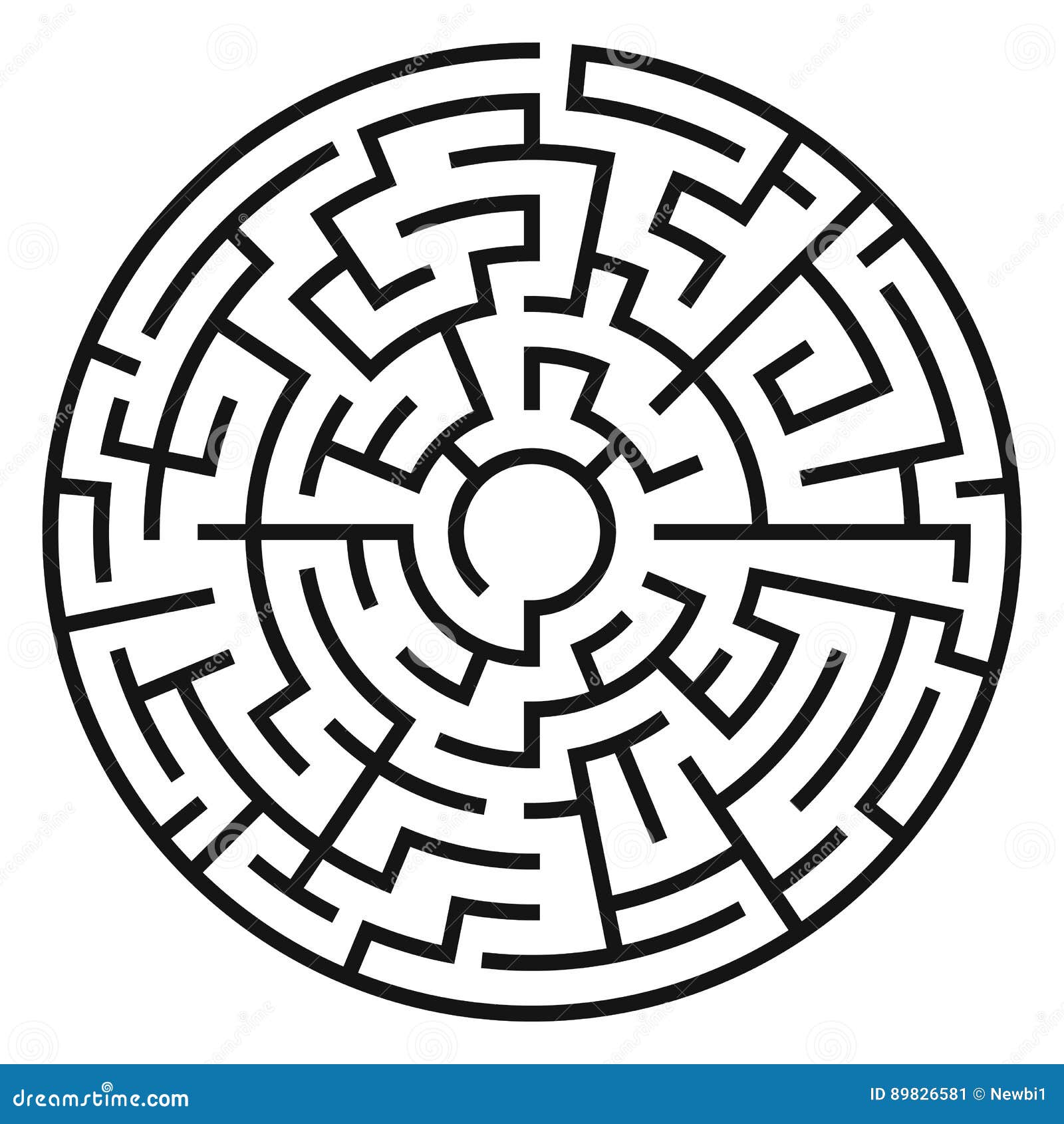 Circle Maze Vector stock vector. Illustration of idea - 89826581