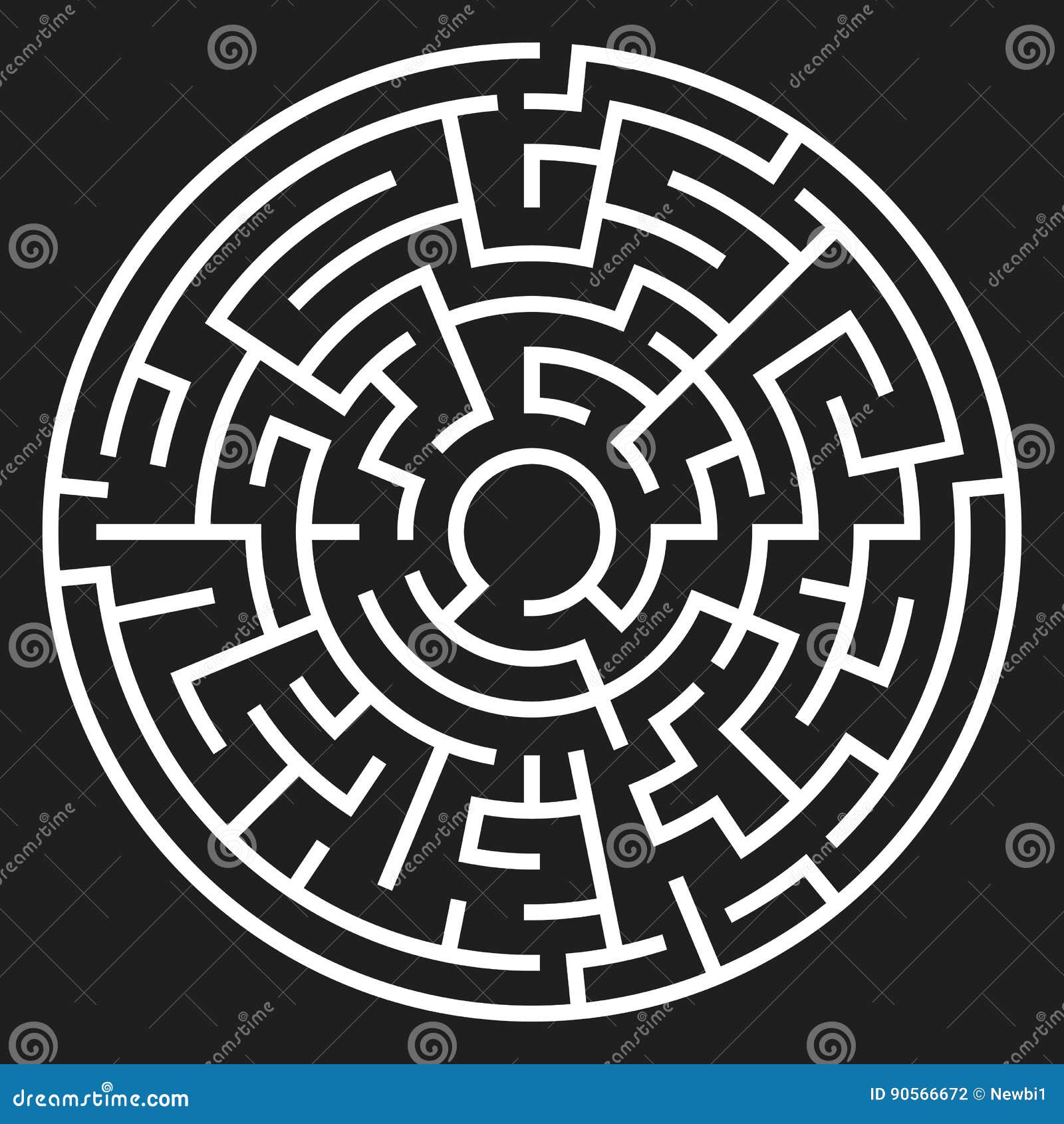 Circle Maze Vector stock vector. Illustration of direction - 90566672