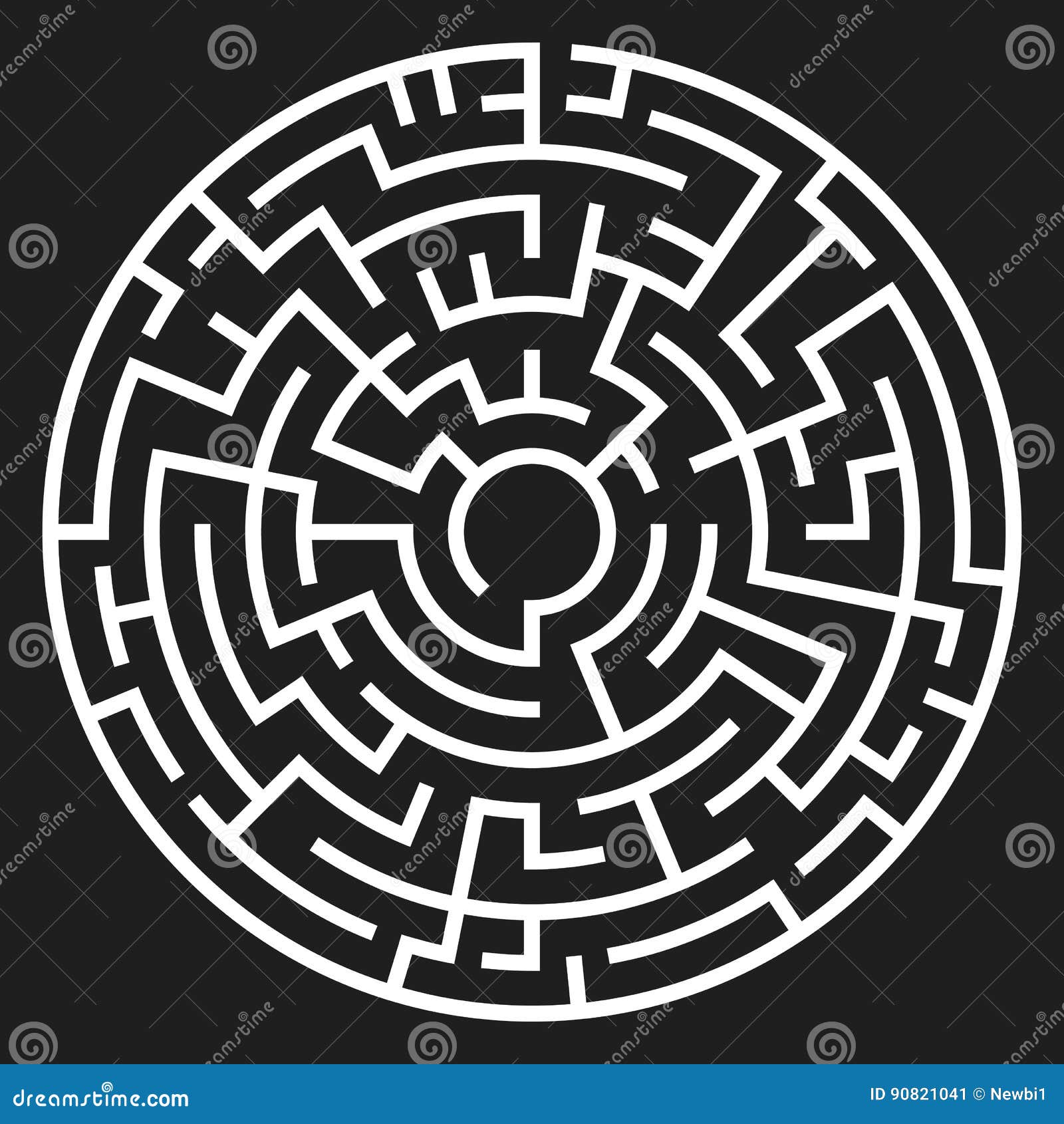 Circle Maze Vector | CartoonDealer.com #90821041