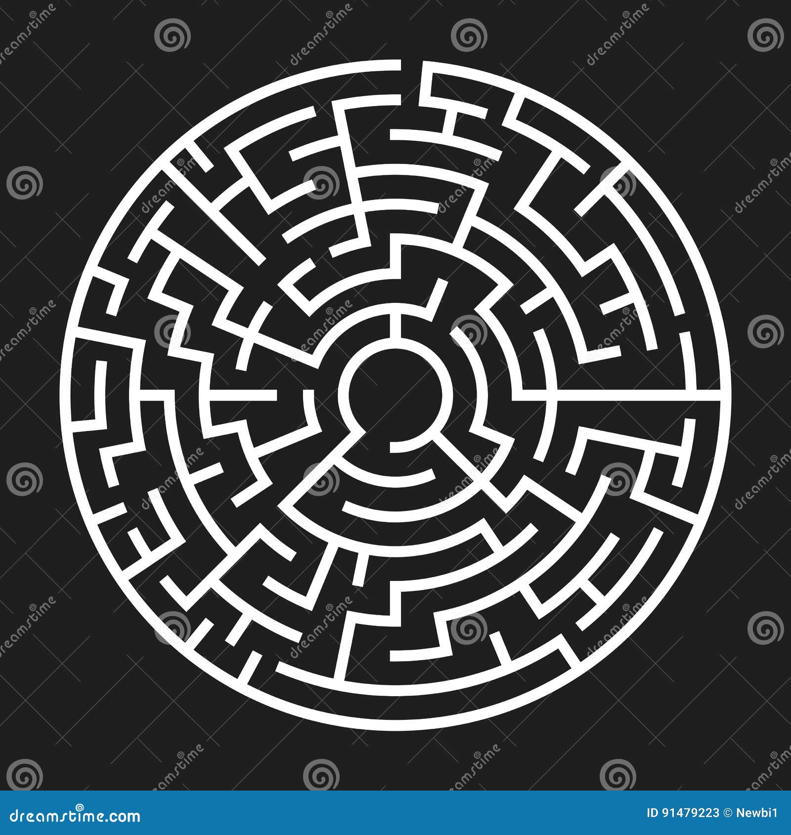 Circle Maze Vector stock vector. Illustration of leading - 91479223