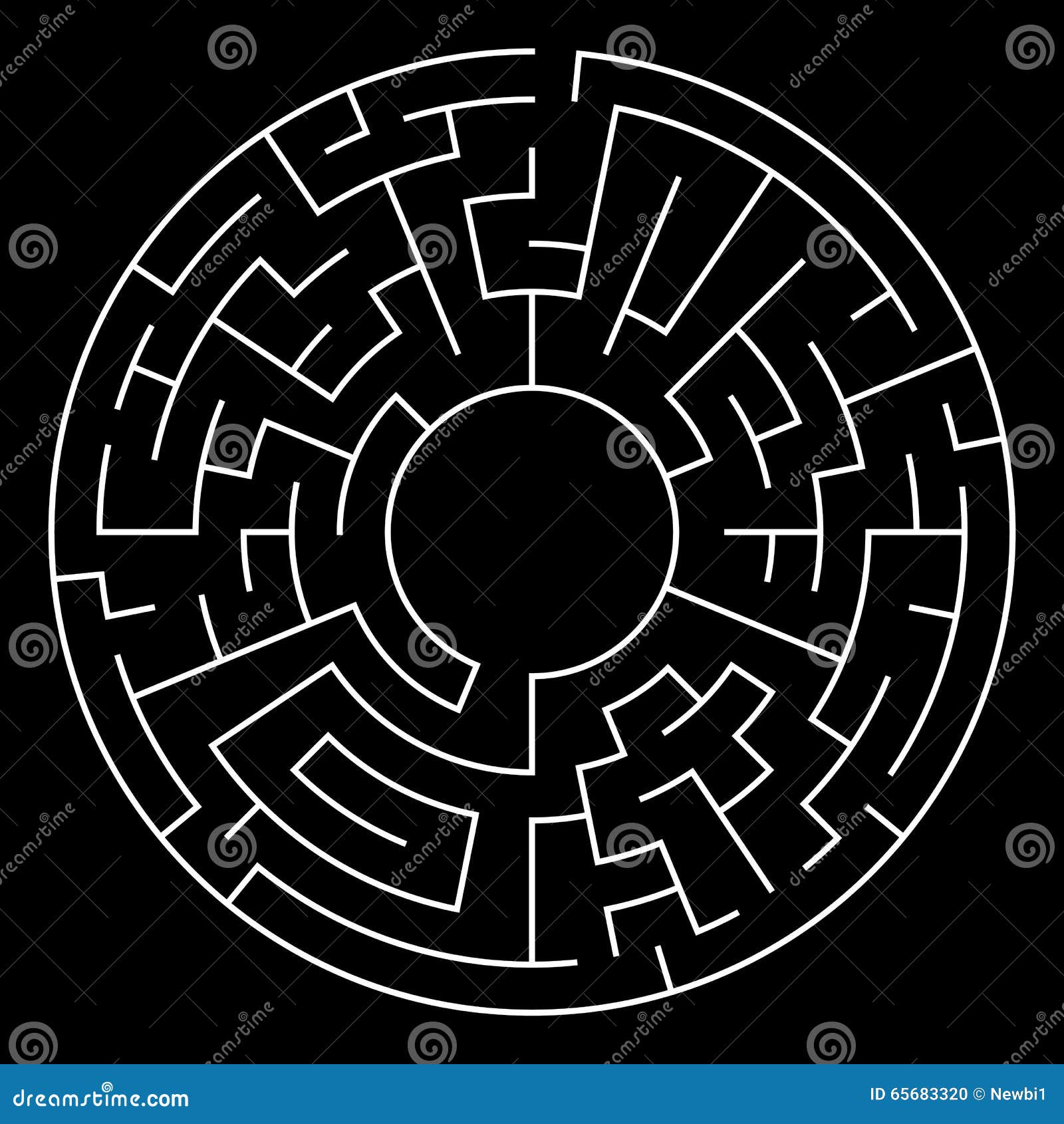 Circle Maze Vector | CartoonDealer.com #65683320