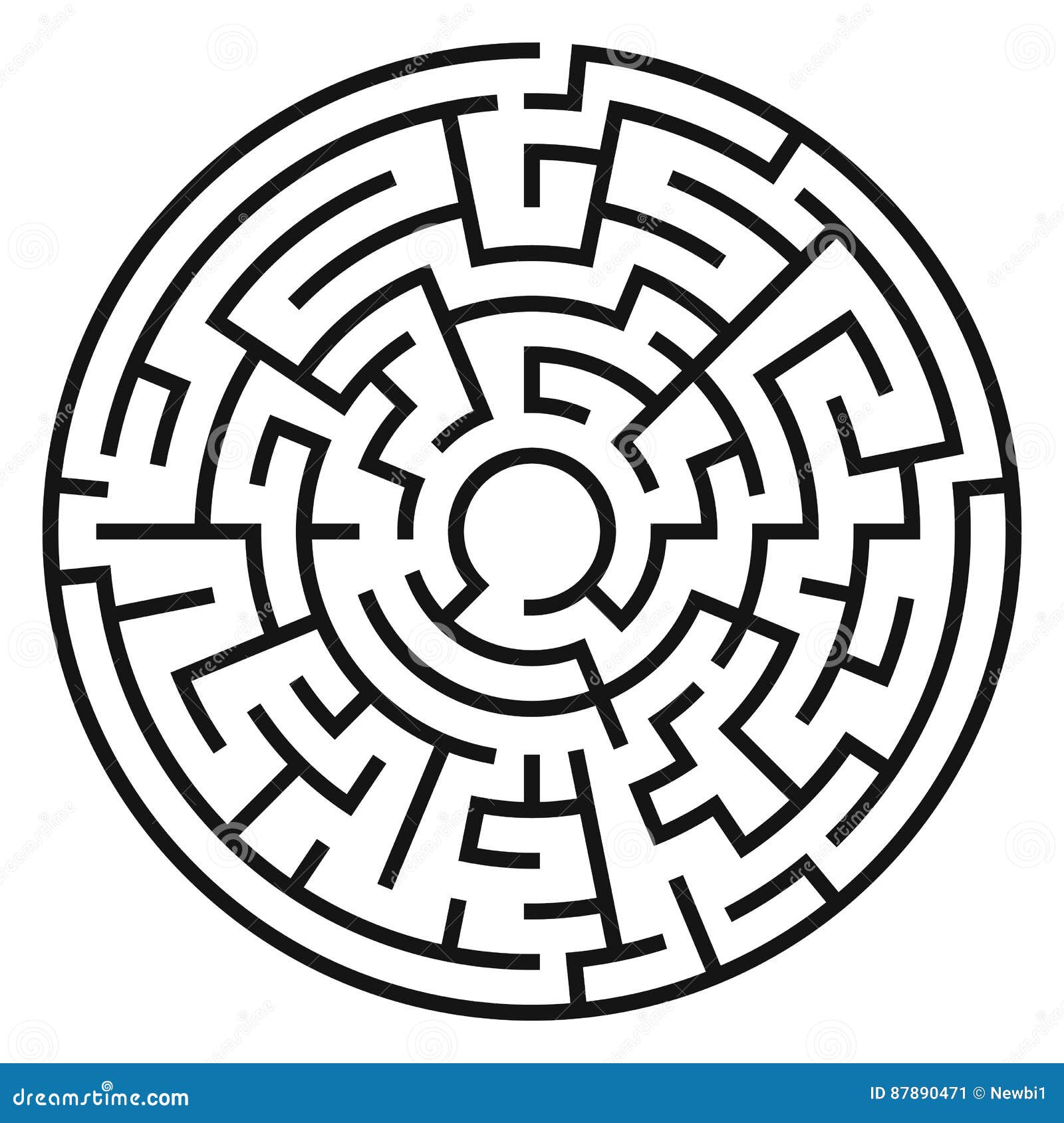 Circle Maze Vector stock vector. Illustration of business - 87890471