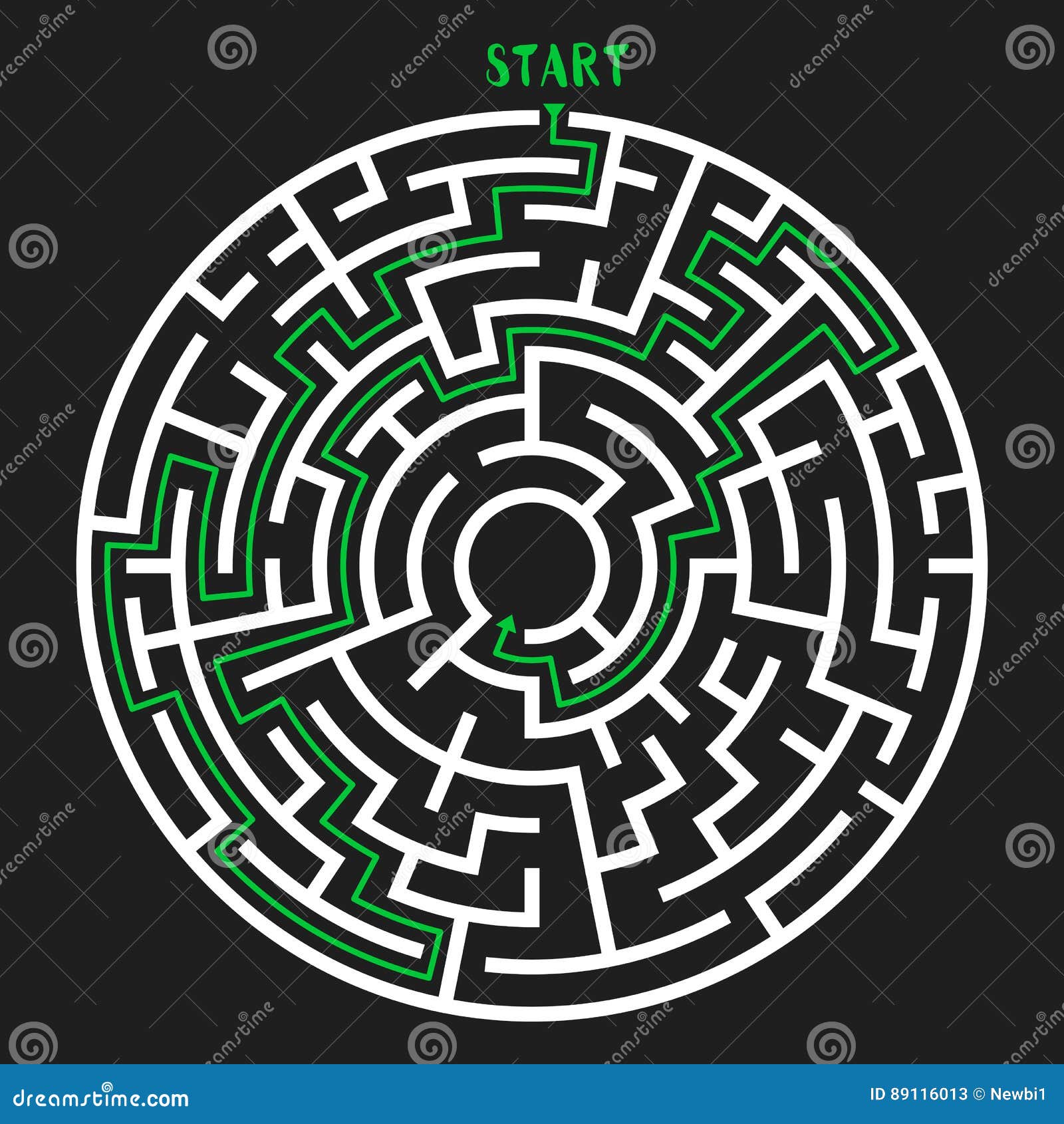 Circle Maze Vector stock vector. Illustration of challenge - 89116013