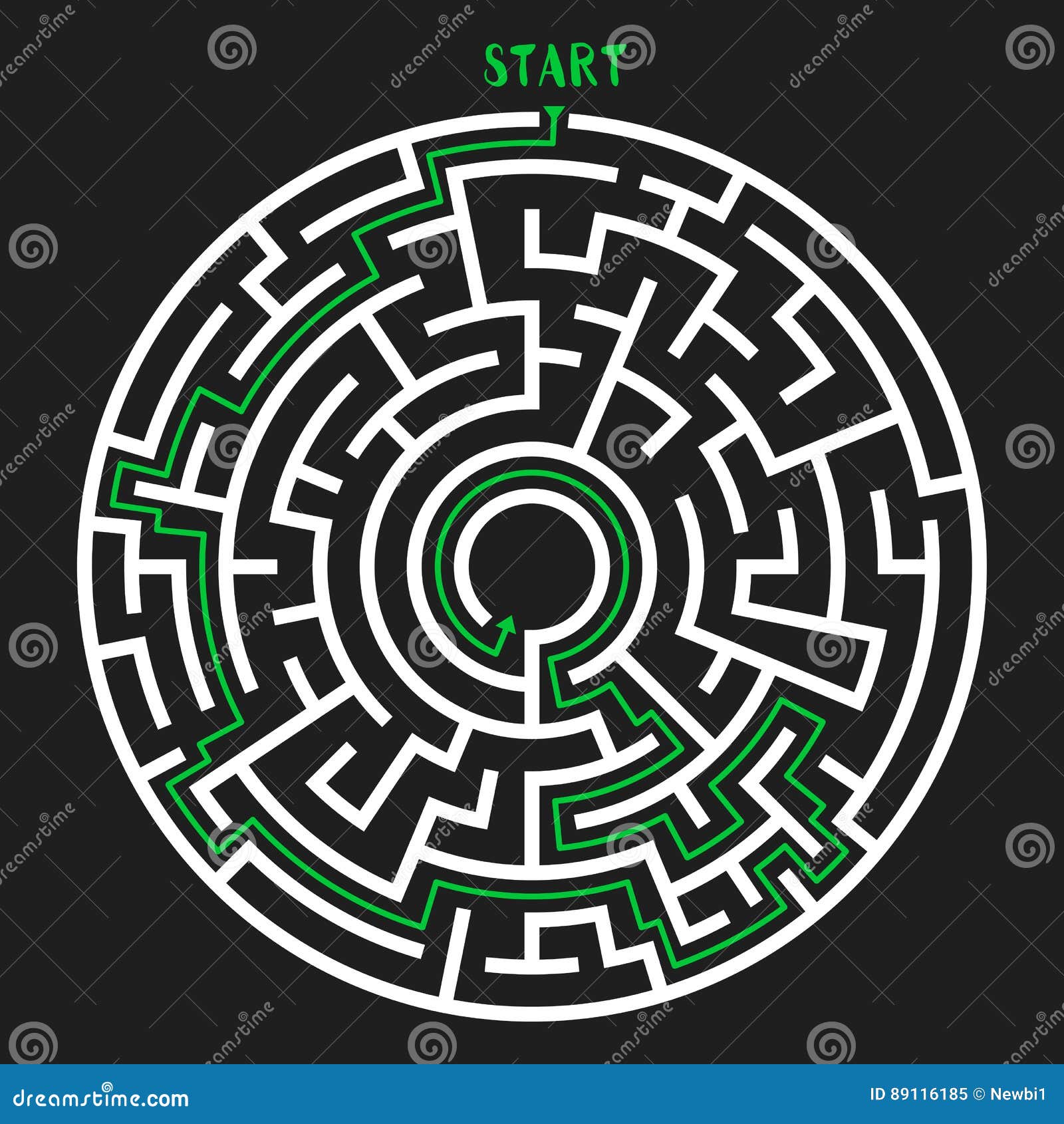 Circle Maze Vector stock vector. Illustration of choose - 89116185
