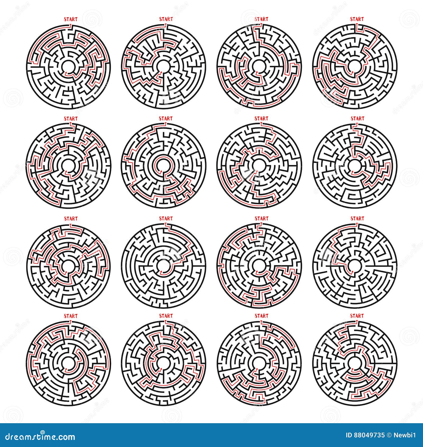 Circle Maze Vector stock vector. Illustration of complexity - 88049735
