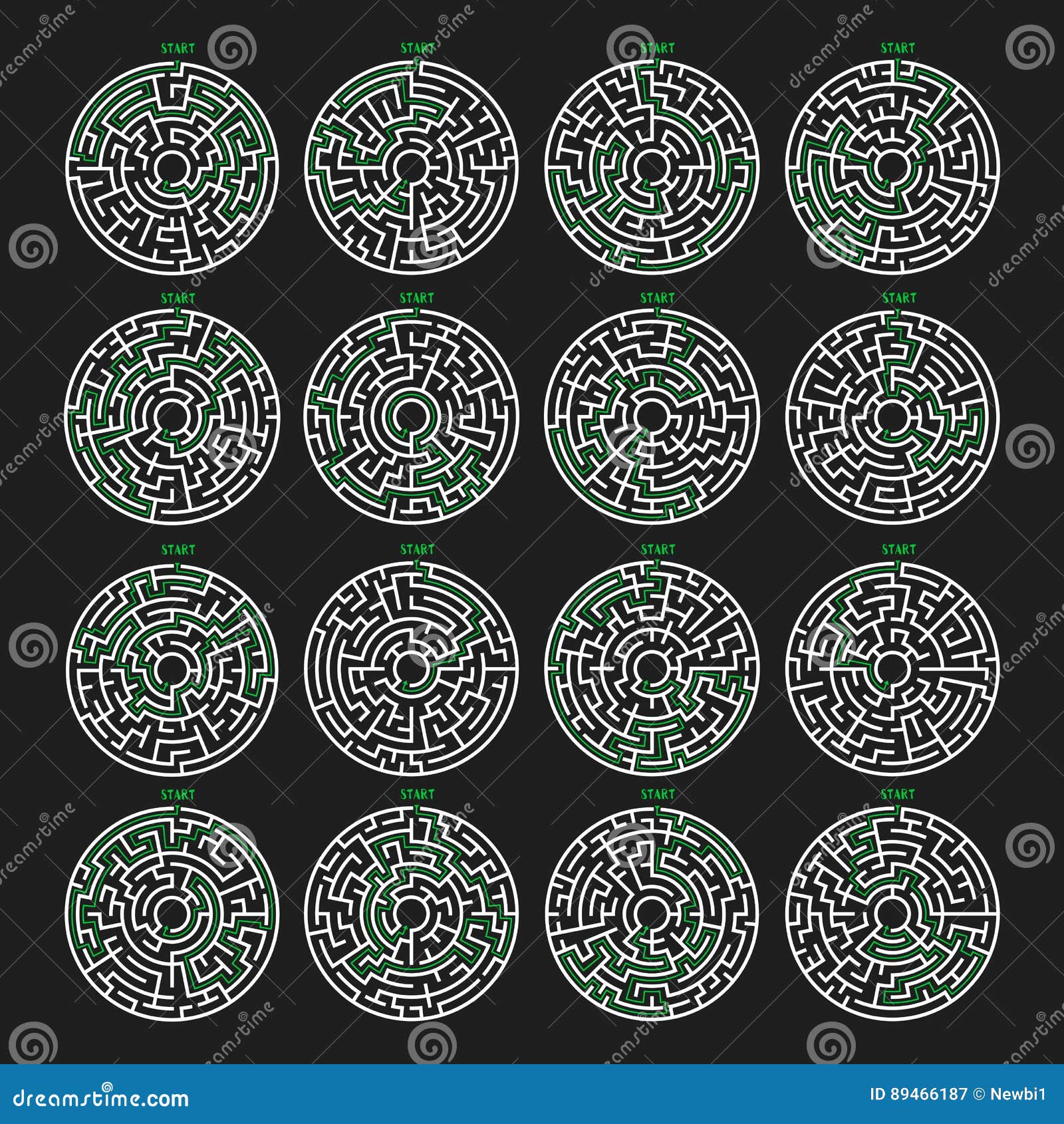 Circle Maze Vector stock vector. Illustration of border - 89466187