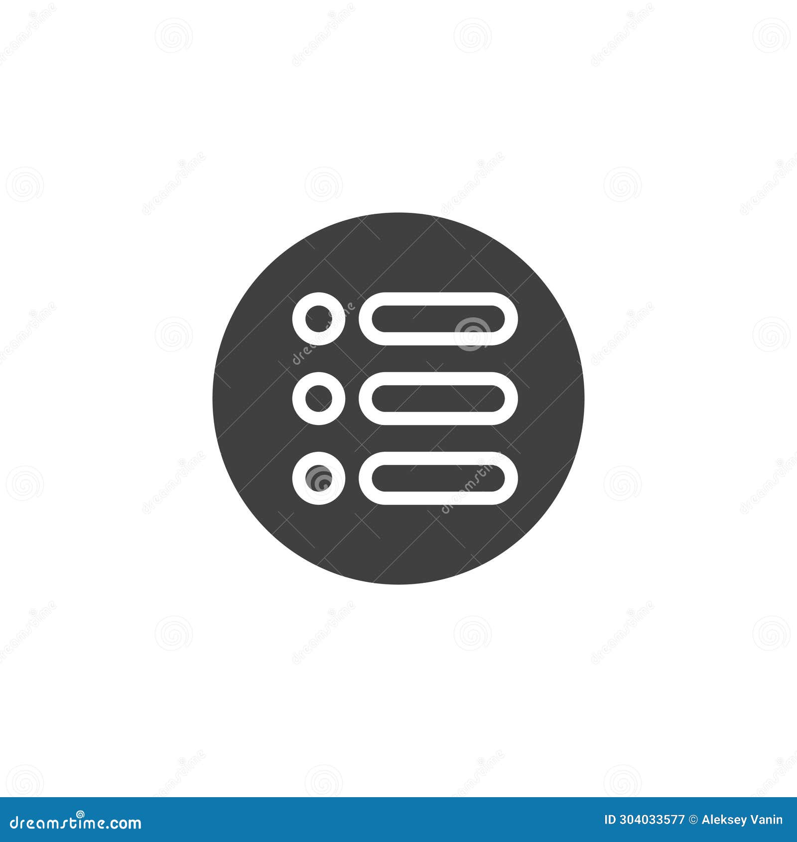 Circle Menu Button Vector Icon Stock Illustration - Illustration of ...
