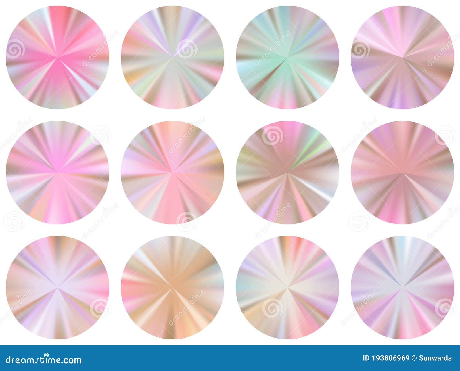 Circle Metallic Gradient Disk Elements Vector Stock Vector ...