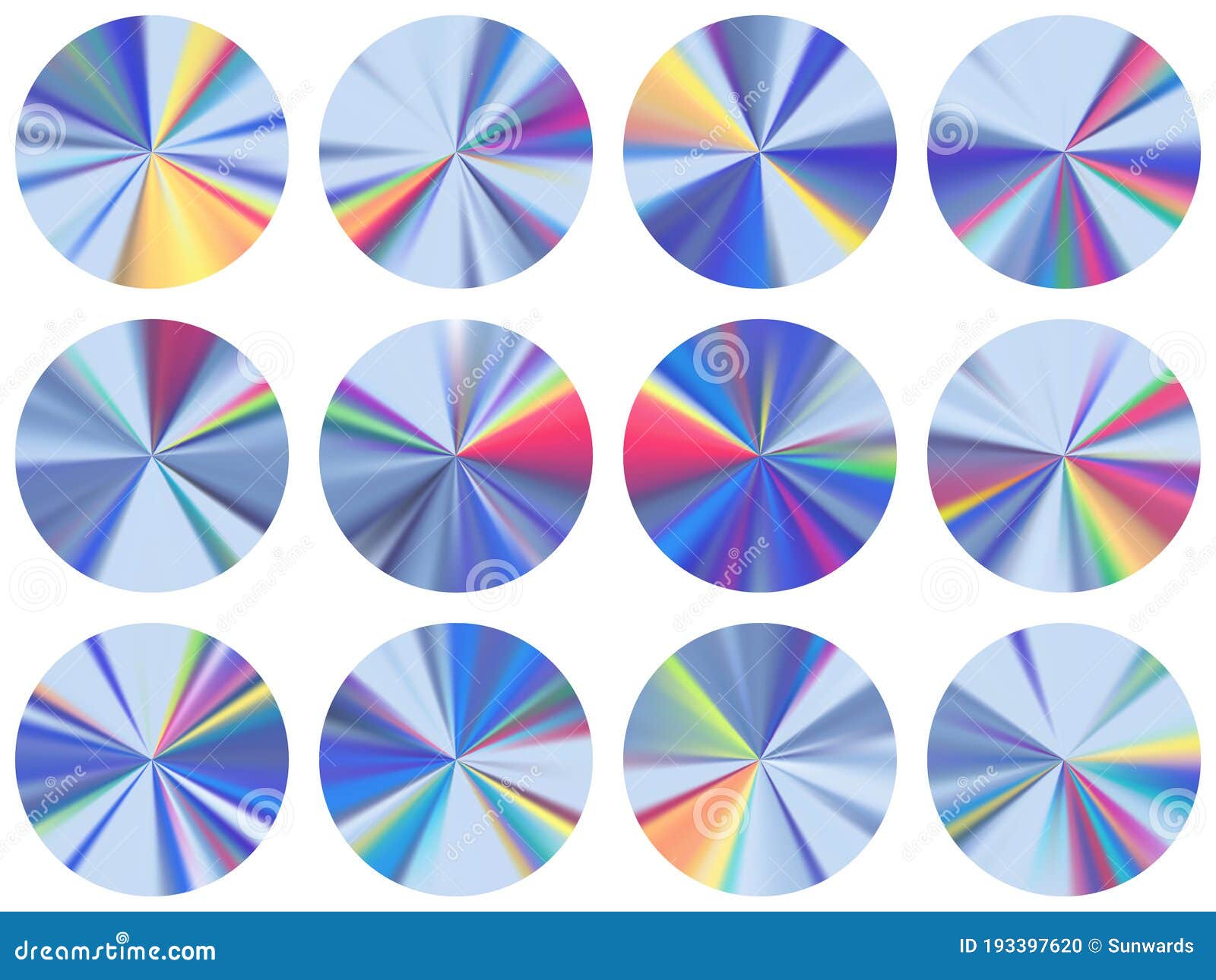 Circle Metallic Gradient Disk Elements Vector Stock Vector ...