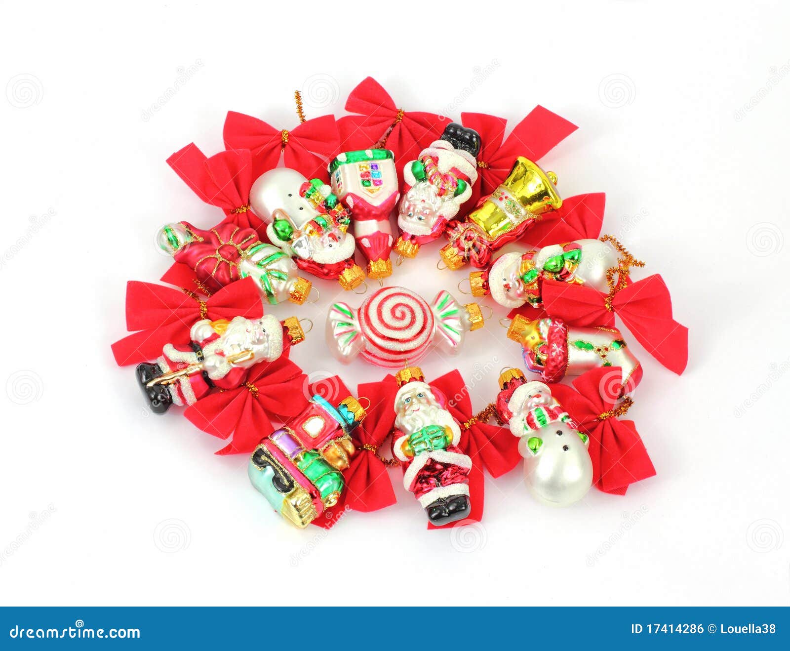 Circle Miniature Ribbons and Ornaments Stock Photo - Image of ribbon ...