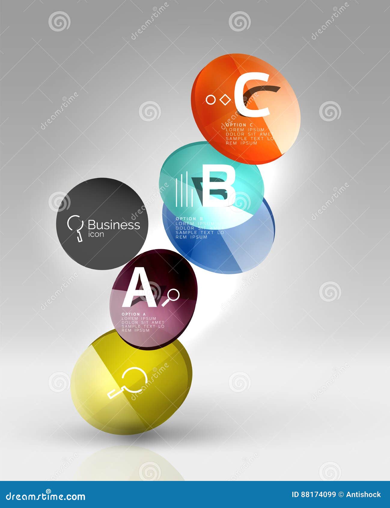 Circle Modern Business Infographics Design Template Stock Illustration ...