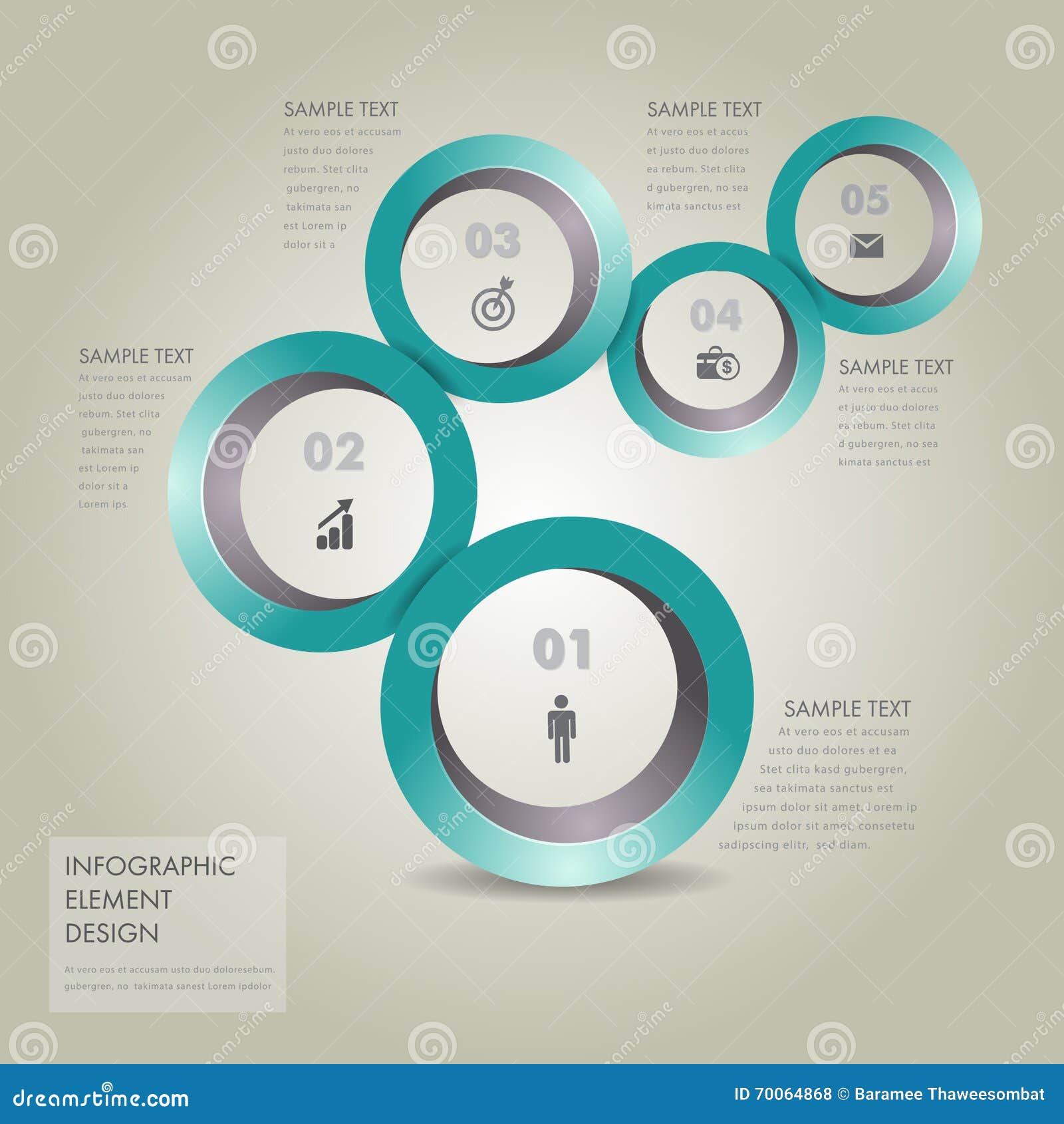 Circle Modern Infographic Design Element. Stock Vector - Illustration ...
