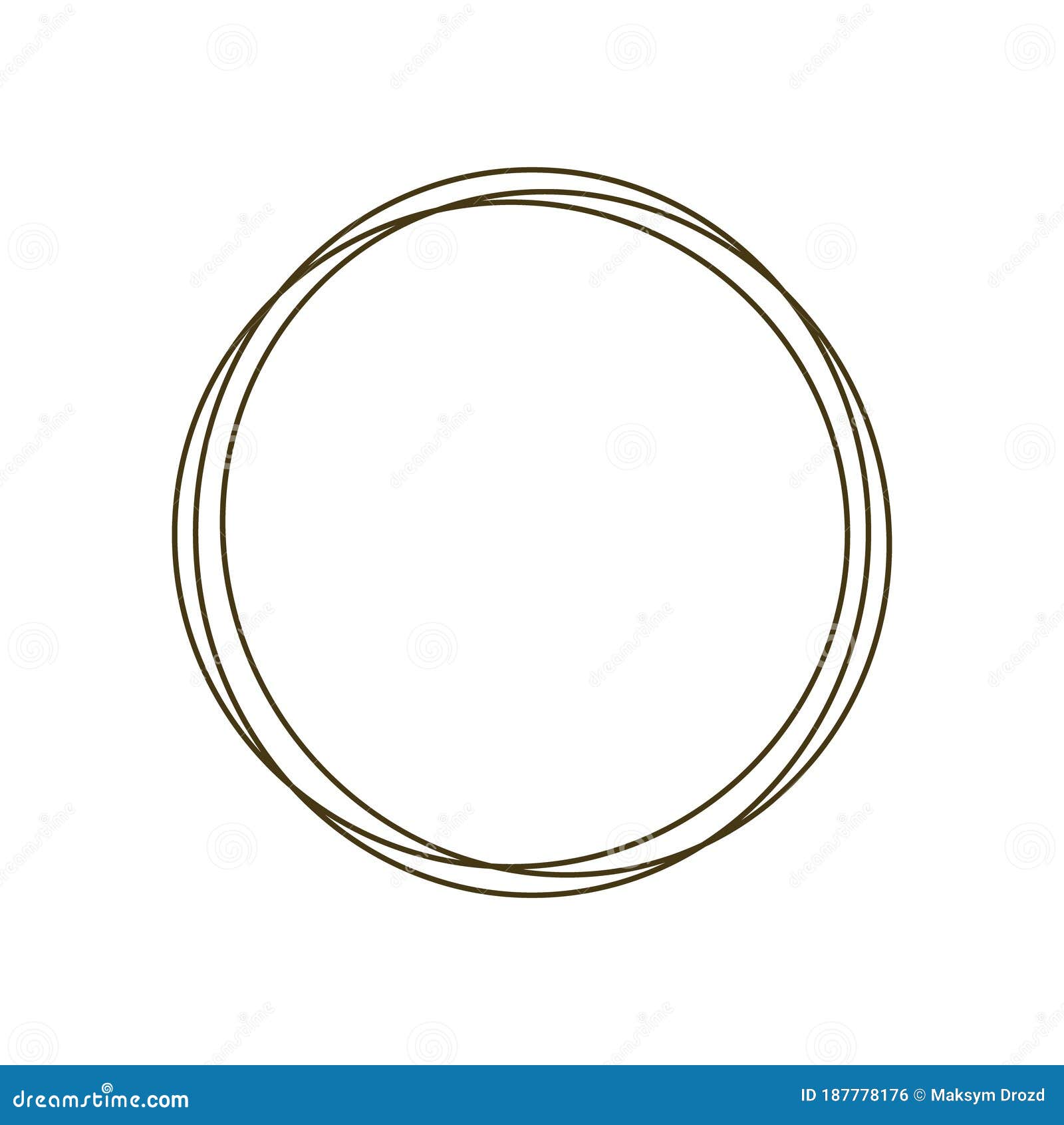 Circle Monogram Frame Vector, Wedding Frame. | CartoonDealer.com #187778176