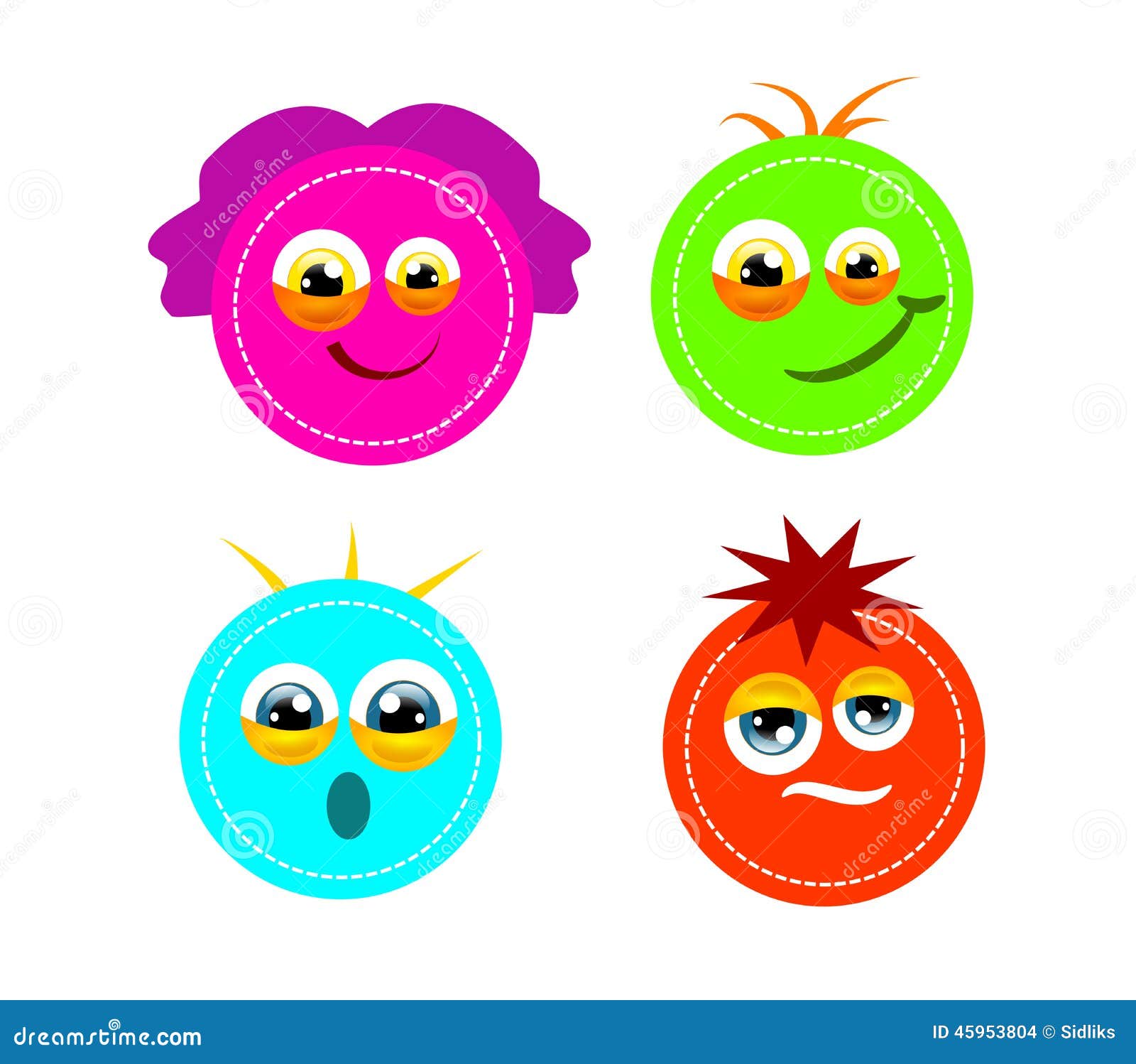 Circle monsters stock illustration. Illustration of abstract - 45953804