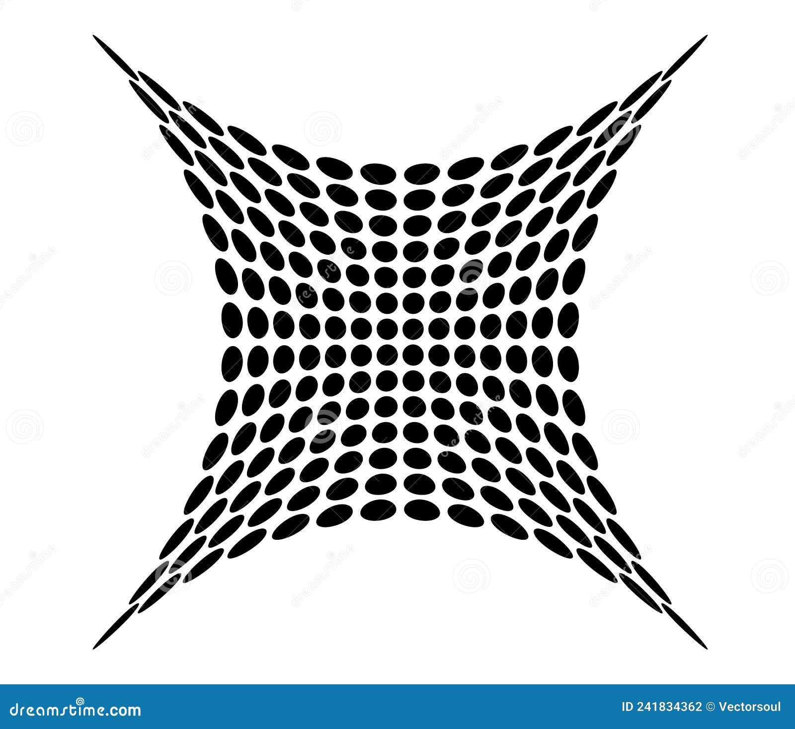 Circle Mosaic, Grid, Mesh with Distort, Deform Effect Stock Vector ...