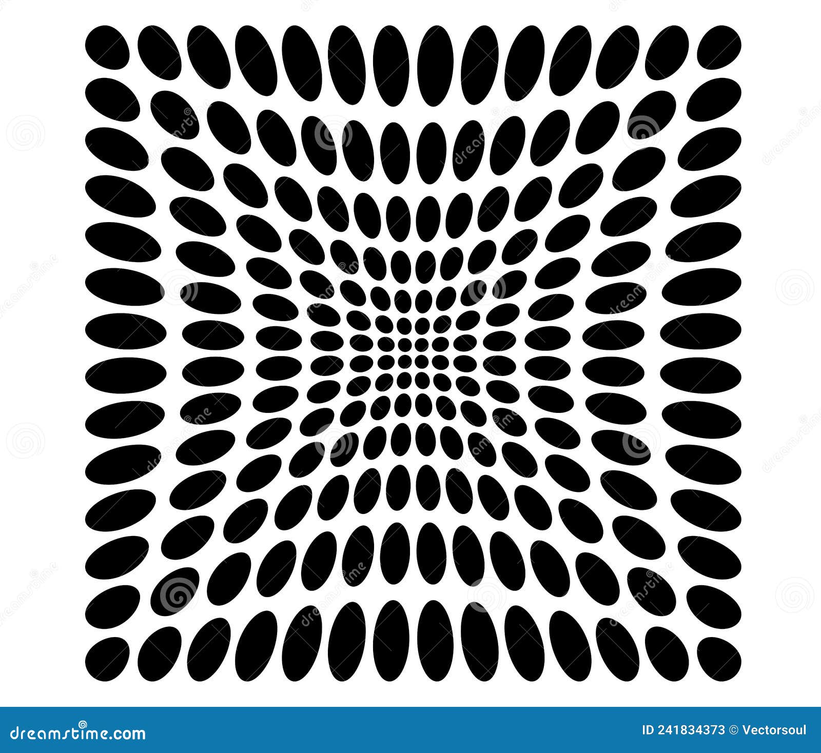 Circle Mosaic, Grid, Mesh with Distort, Deform Effect Stock Vector ...