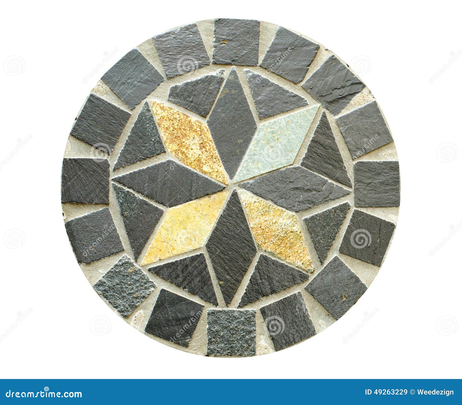 Circle Mosaic Texture Floor Generated By AI Tool. Stock Photography ...