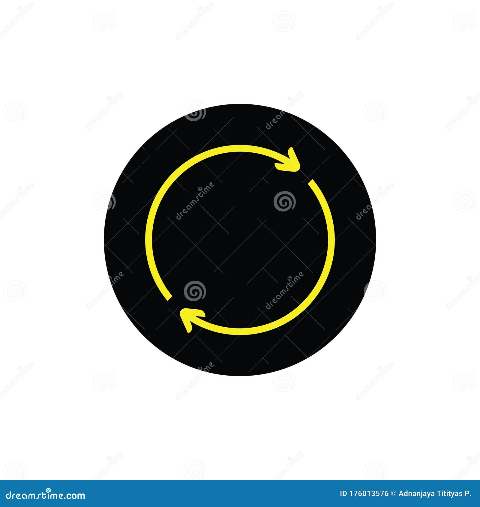 Circle Motion Arrows Negative Space Symbol Logo Vector Stock Vector ...