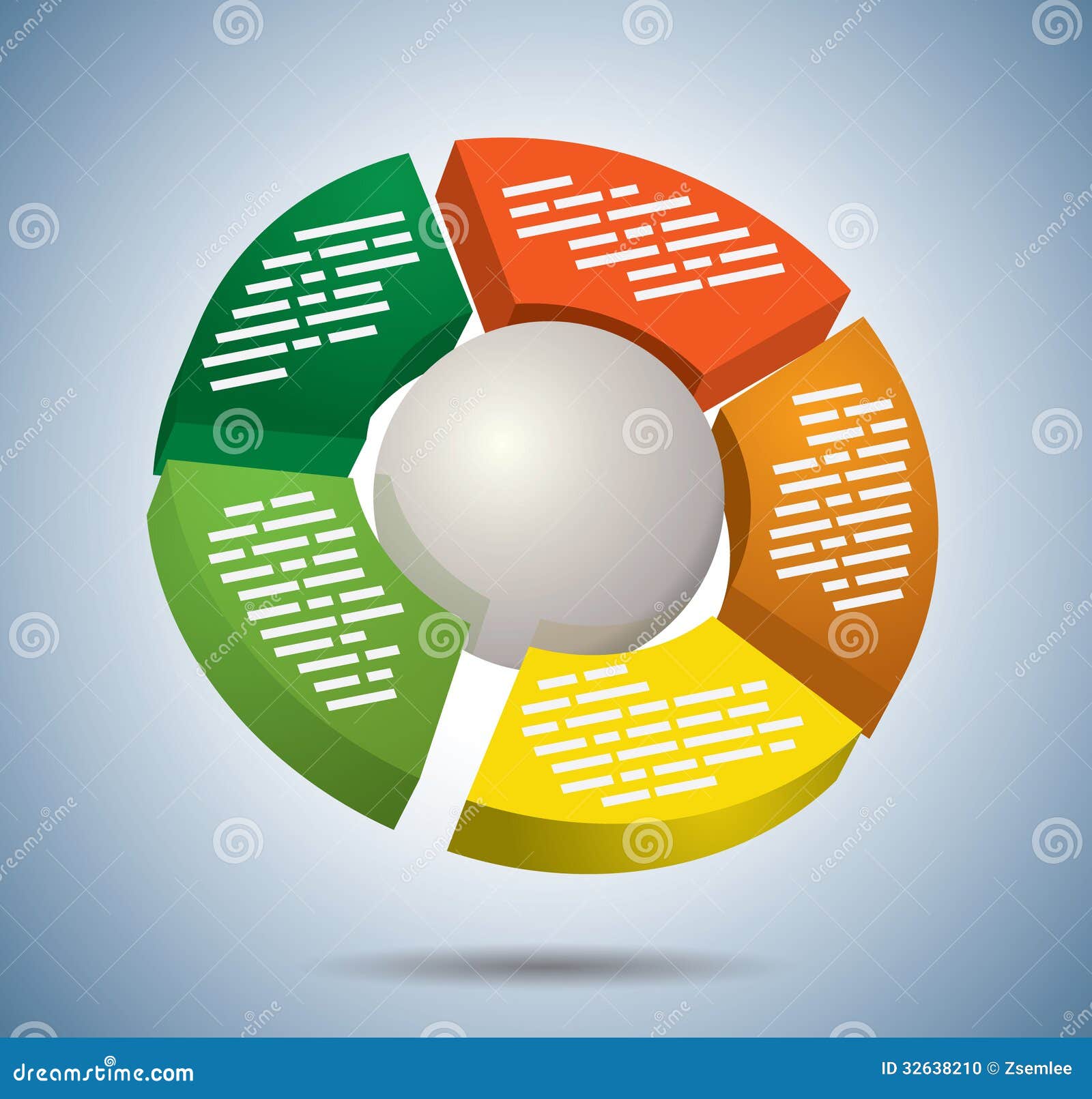 Circle multicolor graph stock illustration. Illustration of flow - 32638210