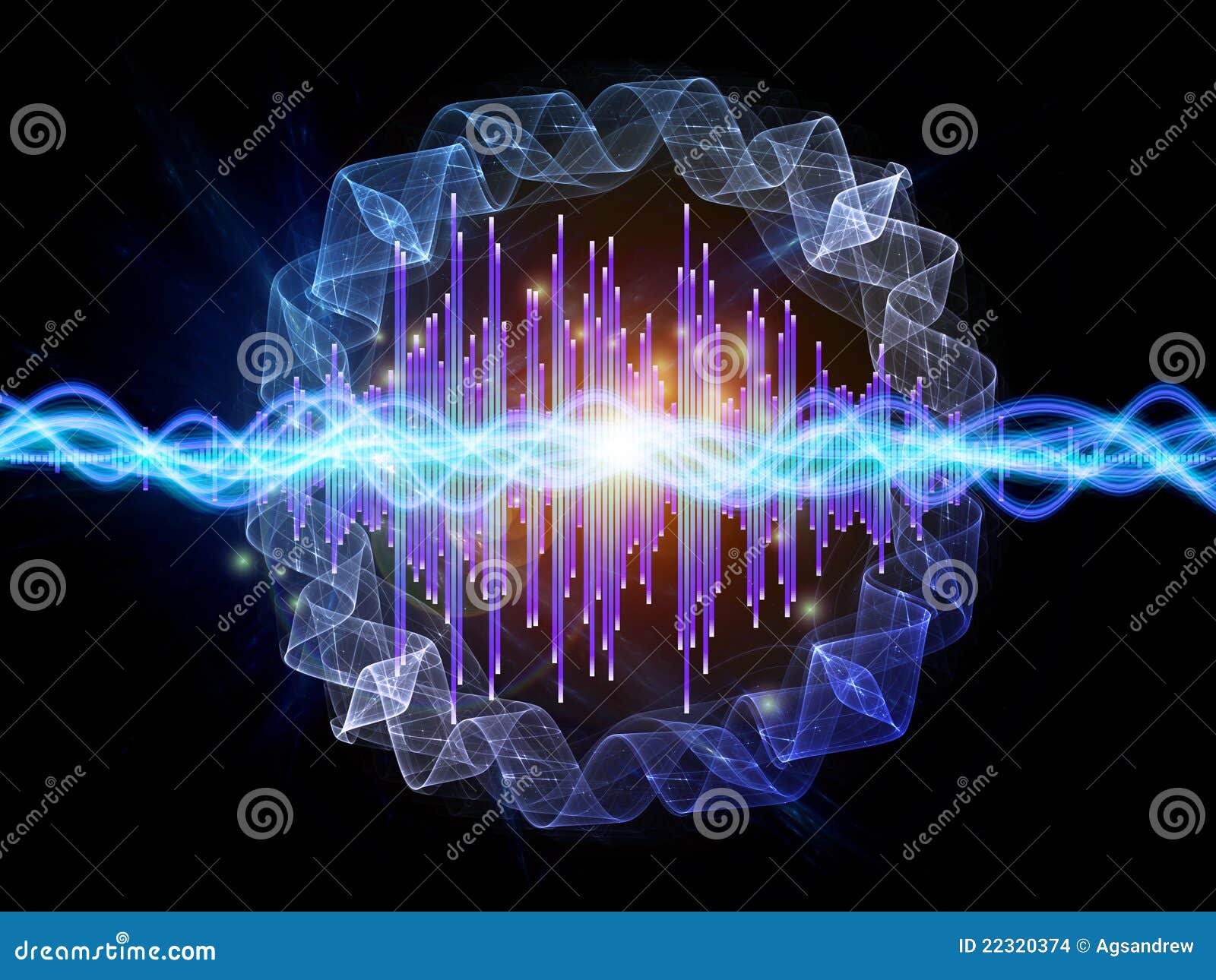Circle of Music stock illustration. Illustration of glow - 22320374