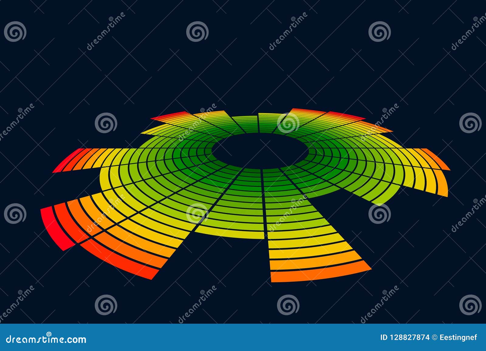 Circle Music Equalizer. Vector Colorful Illustration. Stock Vector ...