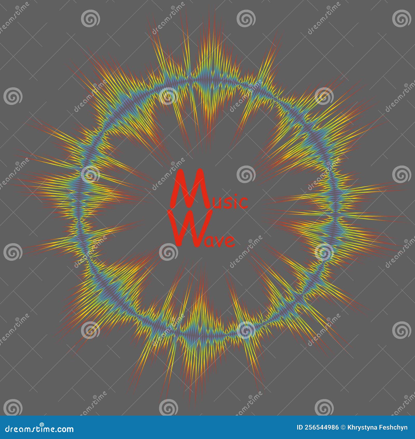 Circle Music Wave Background. Vector Colorful Round Wave Banner Stock ...