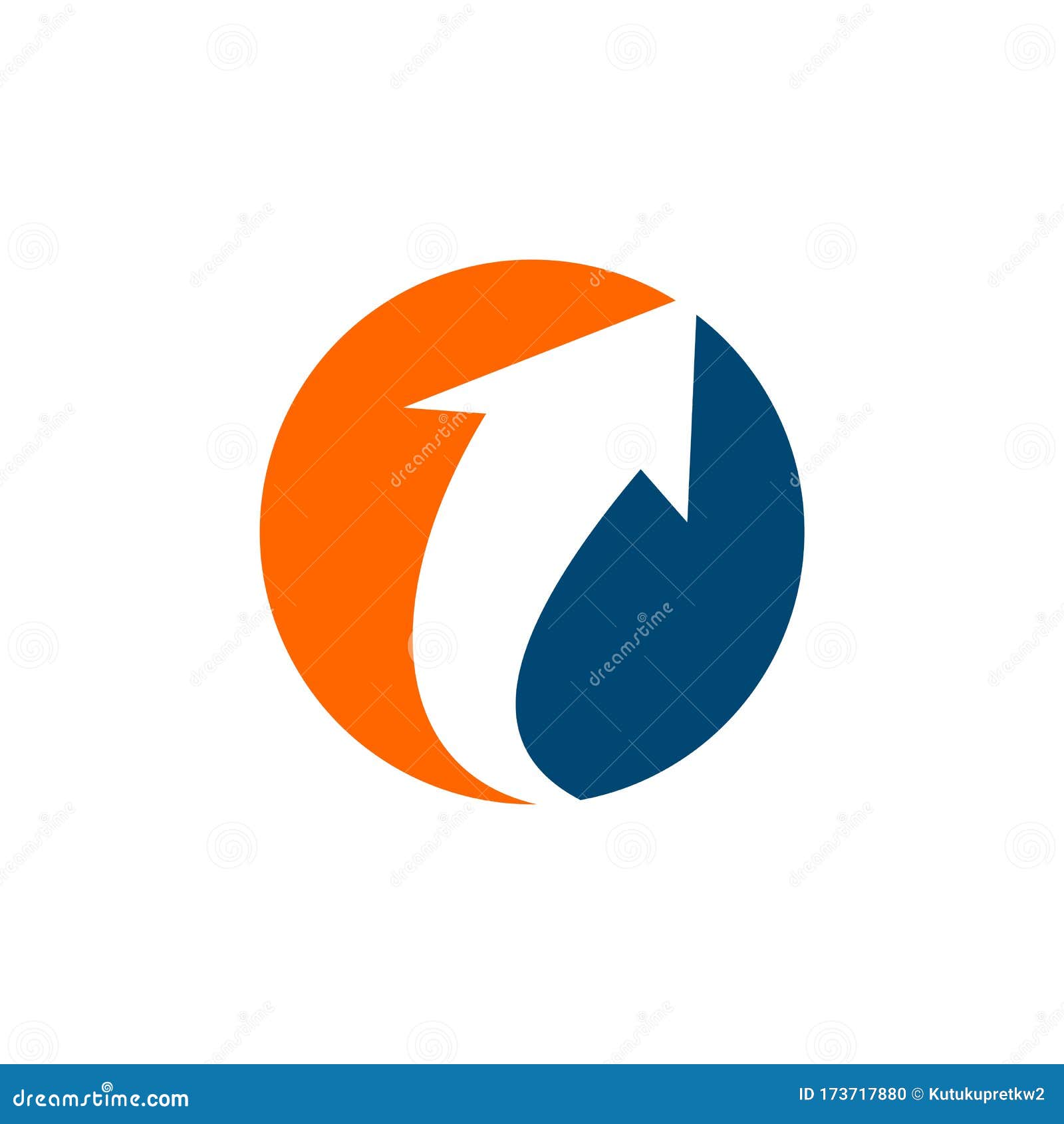 Circle with Negative Space Arrow Logo Template Illustration Design ...