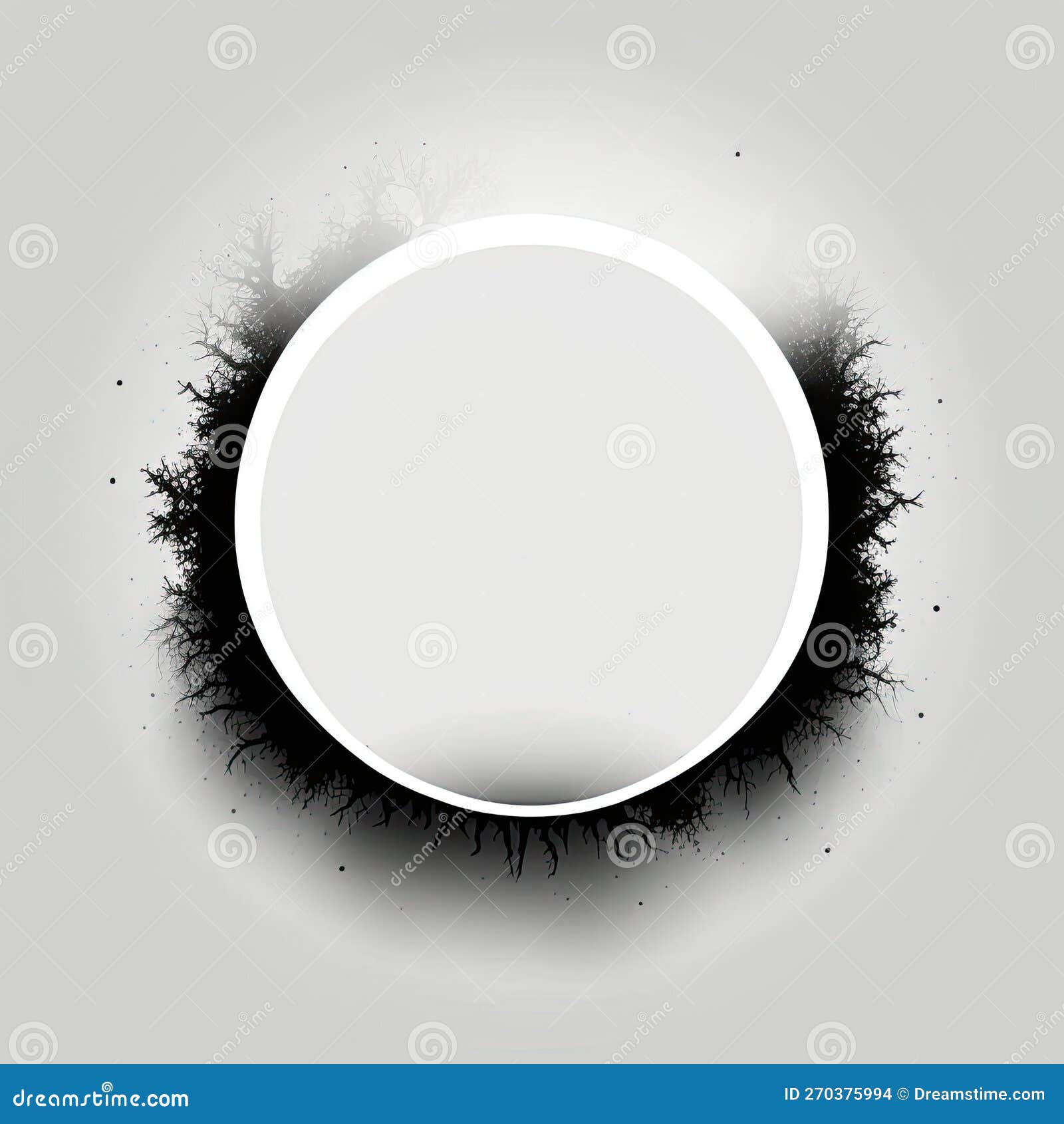 Circle of Negative Space for Copy Placement is Going Around, White ...