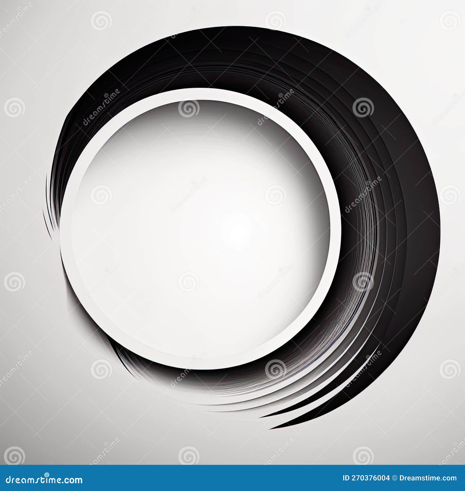 Circle of Negative Space for Copy Placement is Going Around, White ...