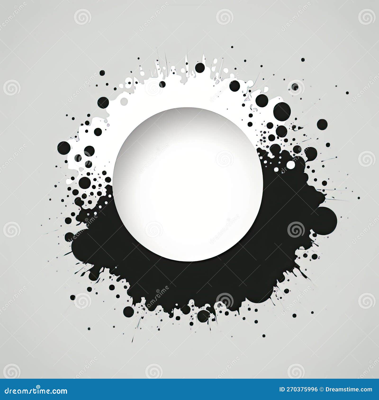 Circle of Negative Space for Copy Placement is Going Around, White ...