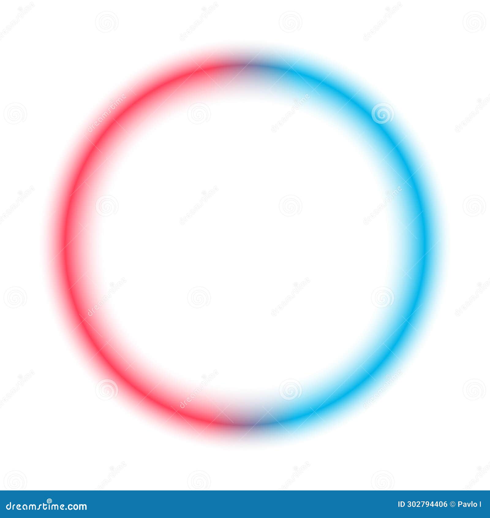 Circle neon blue red frame stock vector. Illustration of frame - 302794406