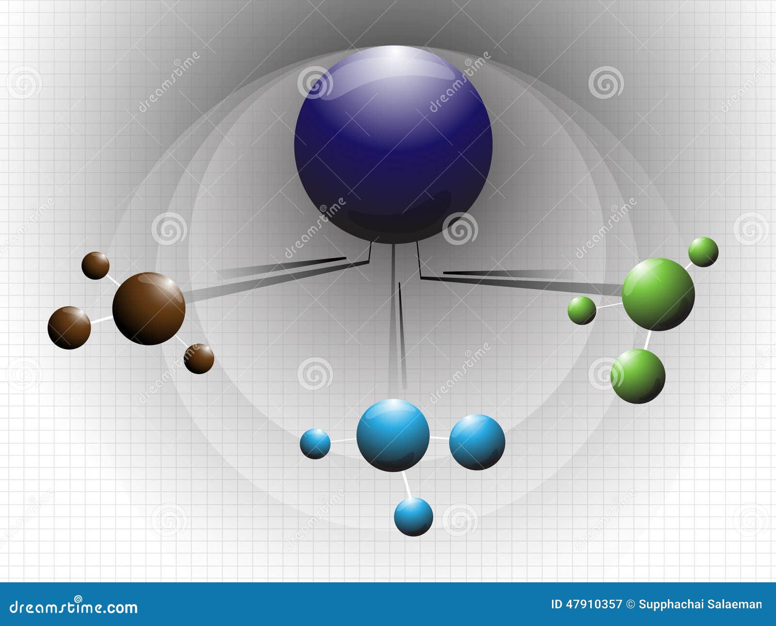 Circle Network Abstract Background Stock Vector - Illustration of ...